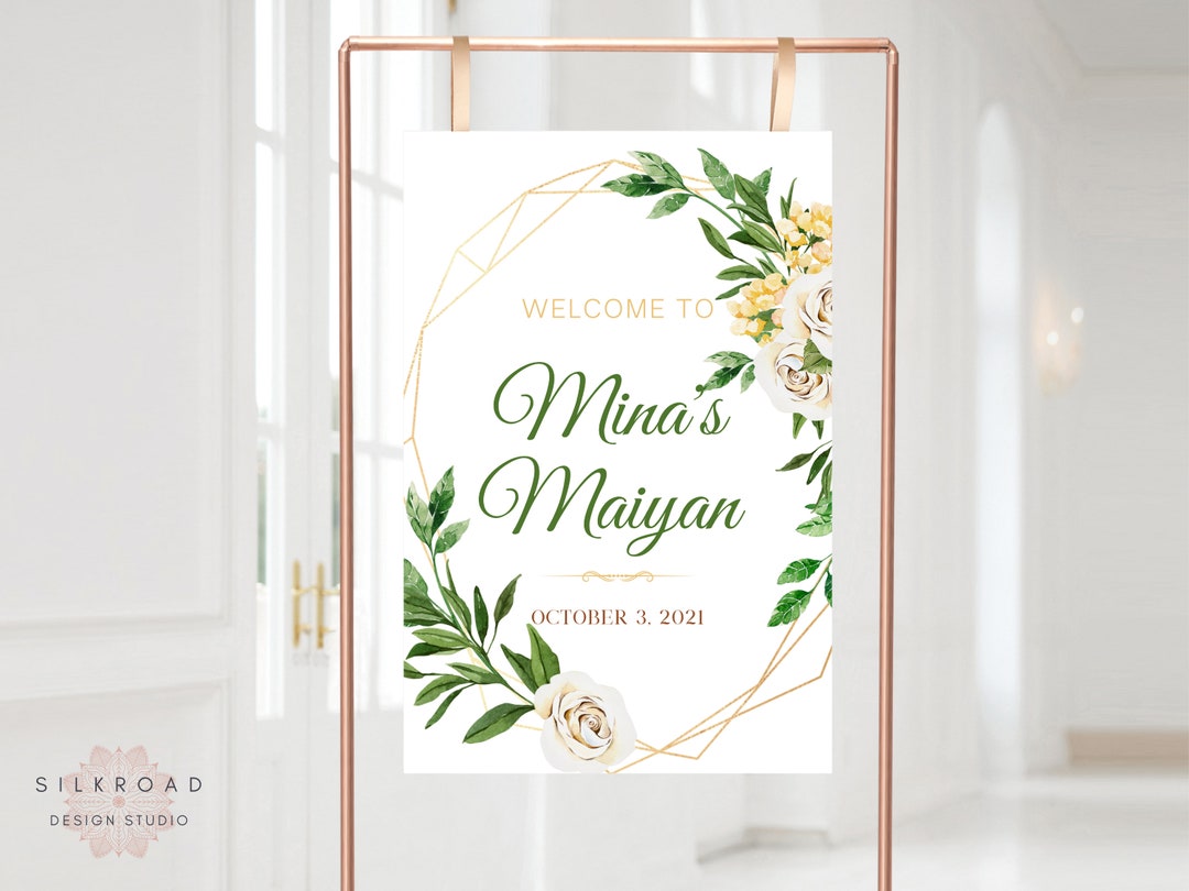 Indian Wedding Sign, Maiyan Ceremony, Maiyan Decorations, Maiyan ...