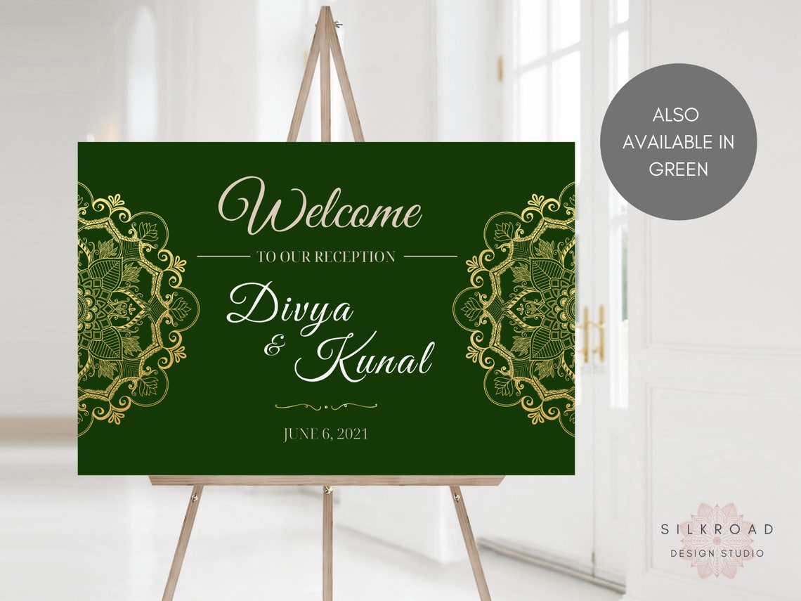 Indian Wedding Welcome Sign Reception Sign Roka Welcome - Etsy Canada