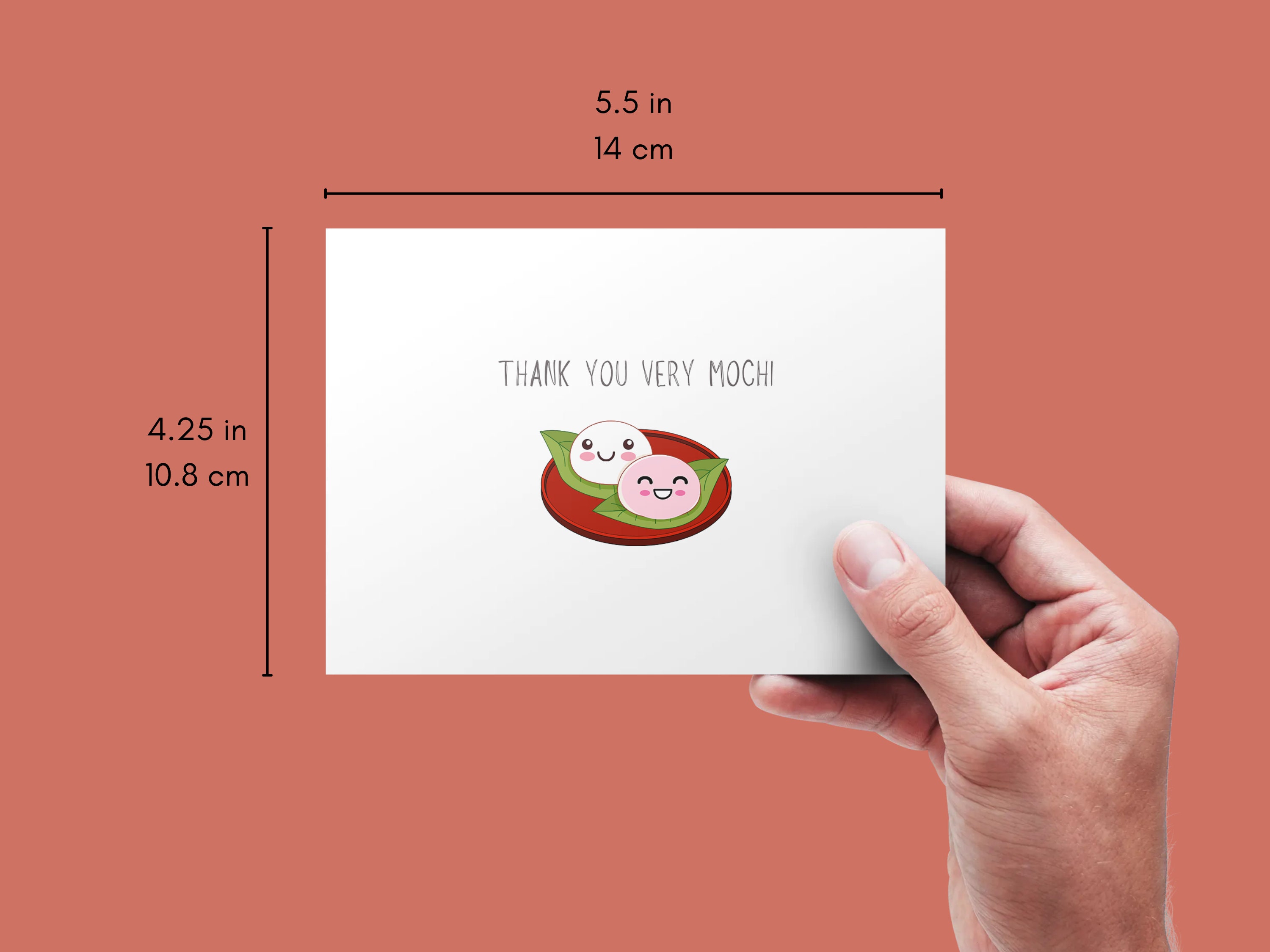 Thank You Very Mochi, Thank You Card, Food Pun Card, Mochi Card, Thank ...