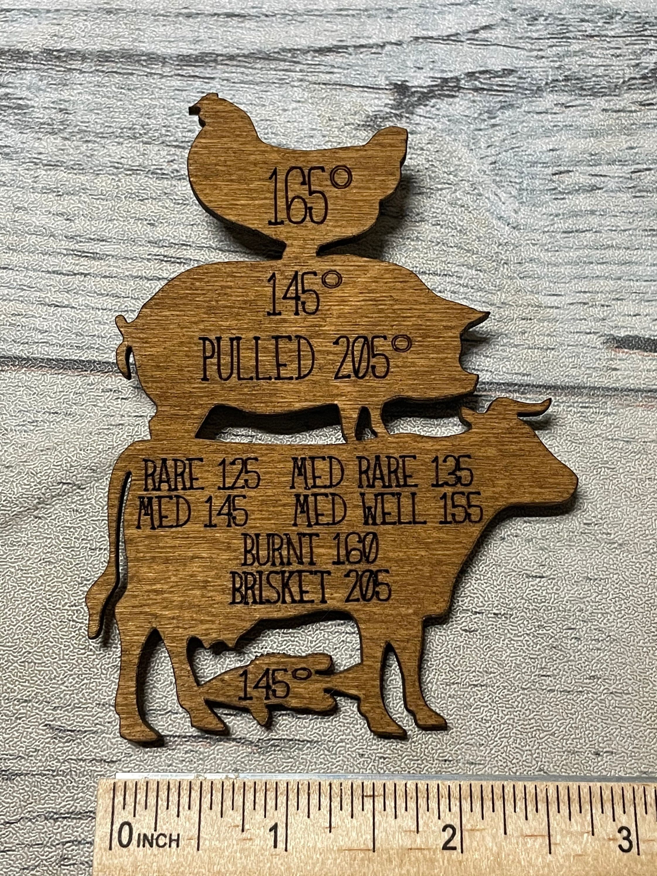 Meat Temperature Magnet, Smoker Magnet, Traeger, Birthday, Grill Magnet ...