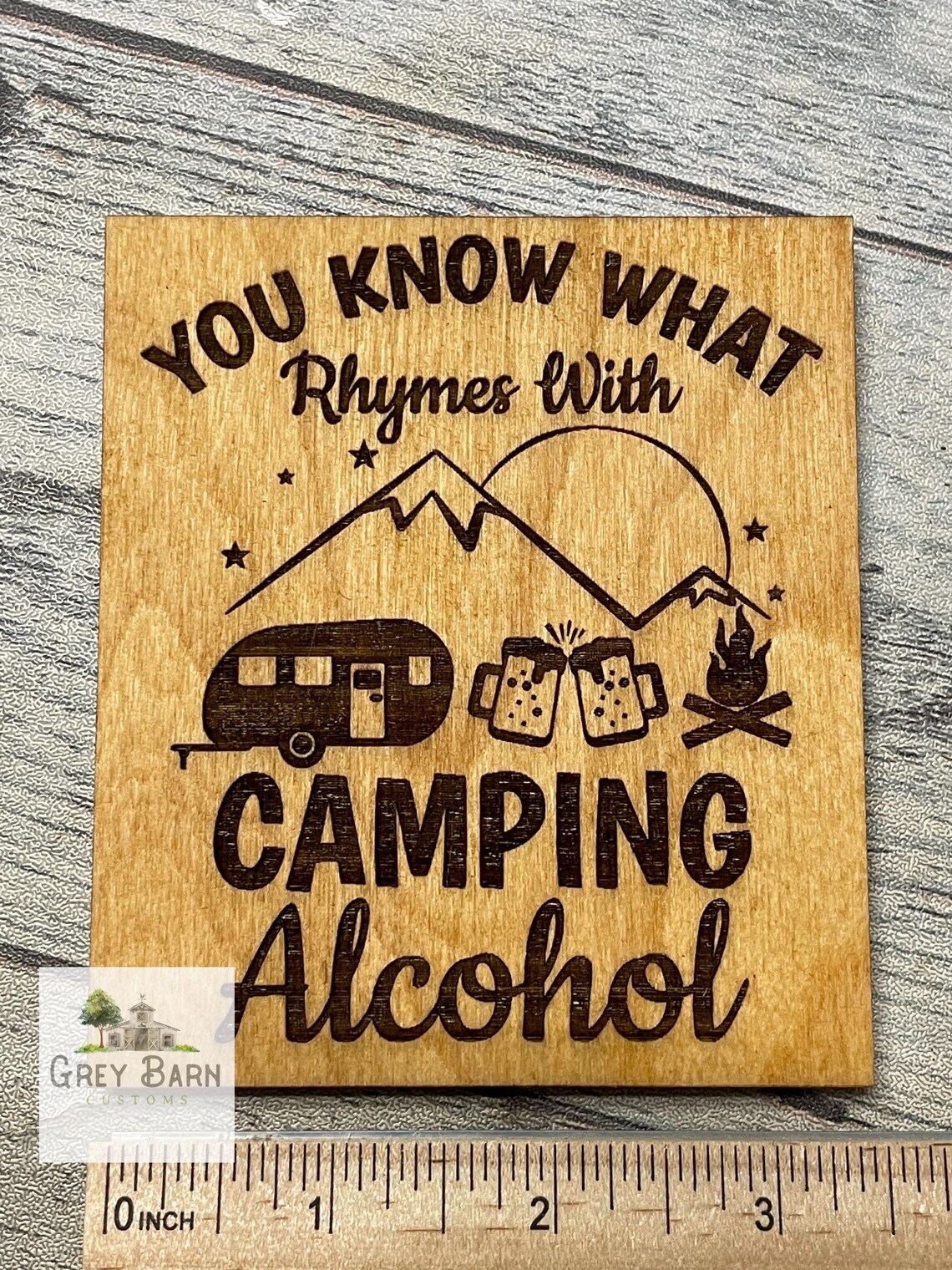 Camper Magnet Camping Funny Magnet Alcohol Camping - Etsy