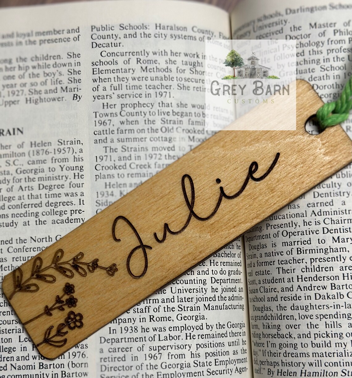 Personalized Wooden Bookmark Custom Bookmark Wood Engraved - Etsy