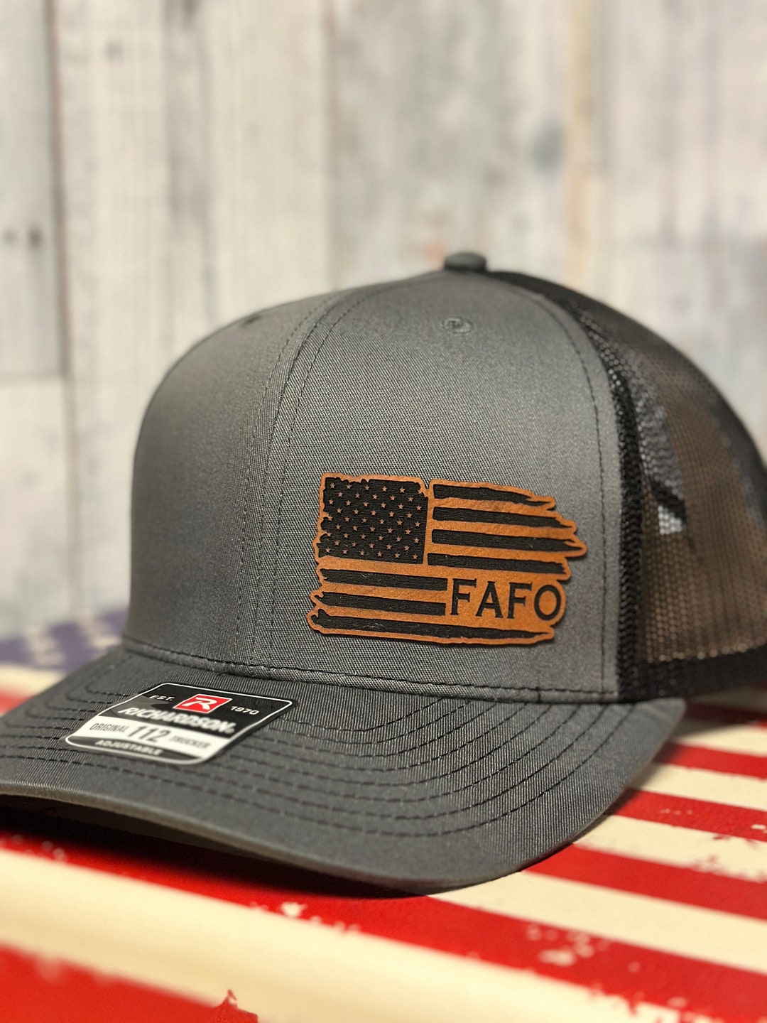 FAFO, American, Flag Hat, Richardson 112 Hat - Etsy