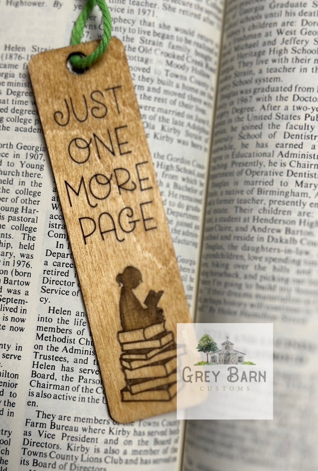 Personalized Wooden Bookmark, Custom Bookmark, Wood Engraved Bookmark ...