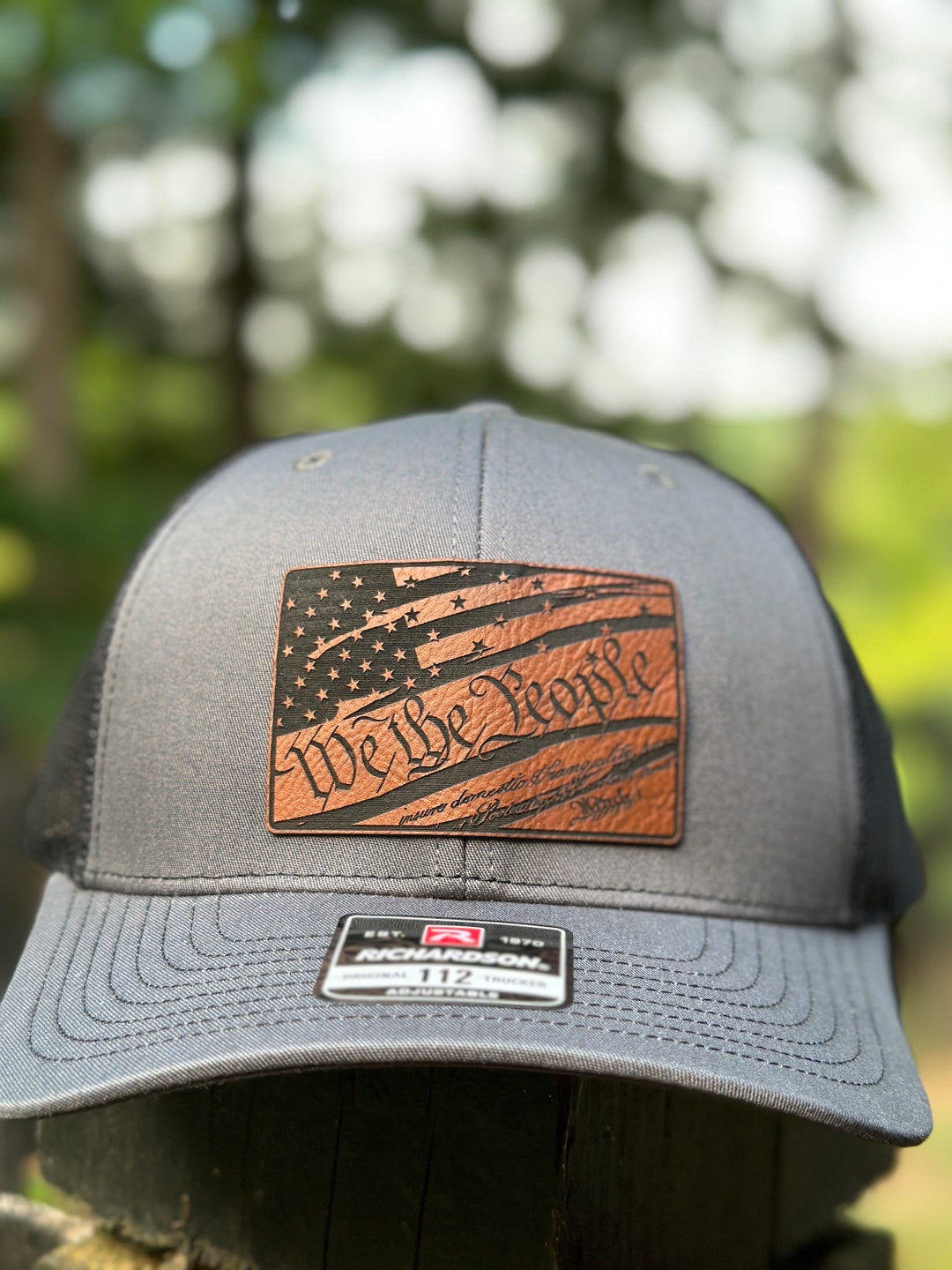 We the People Hat, American Flag, Leatherette Patch Hat, Richardson 112 ...