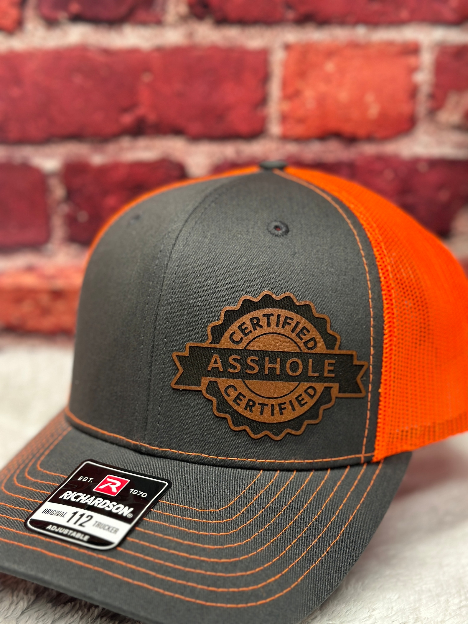 Certified Ahole, Leatherette Patch Hat, - Etsy