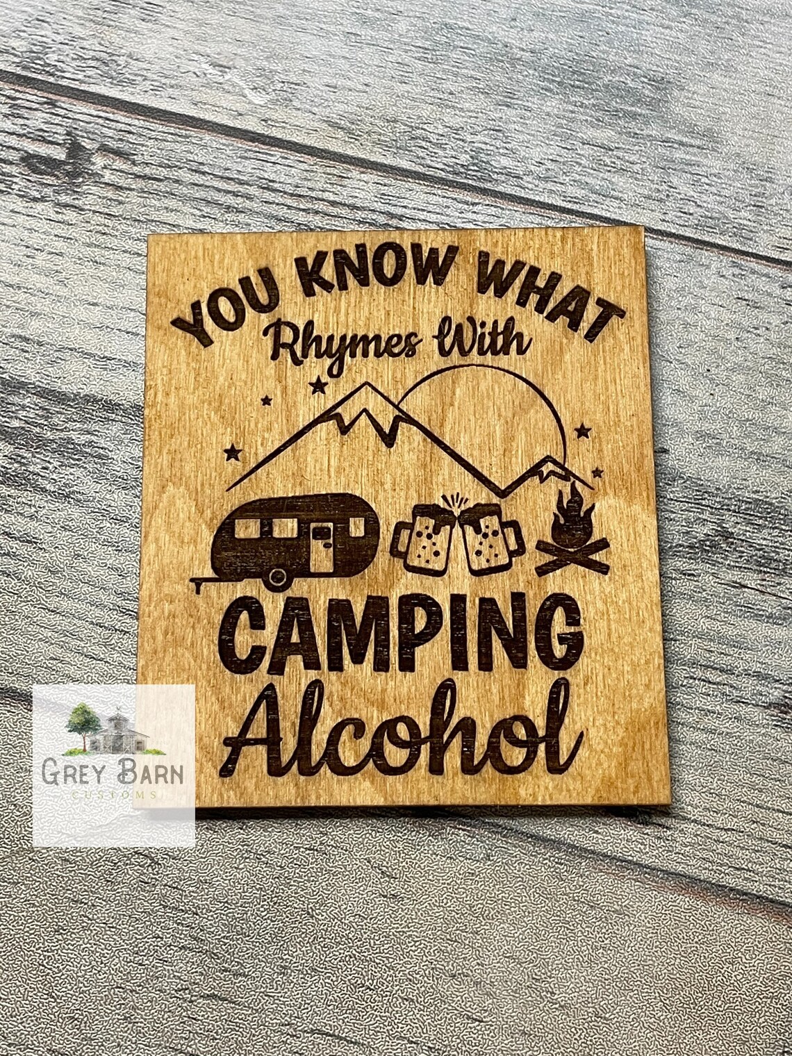 Camper Magnet Camping Funny Magnet Alcohol Camping - Etsy