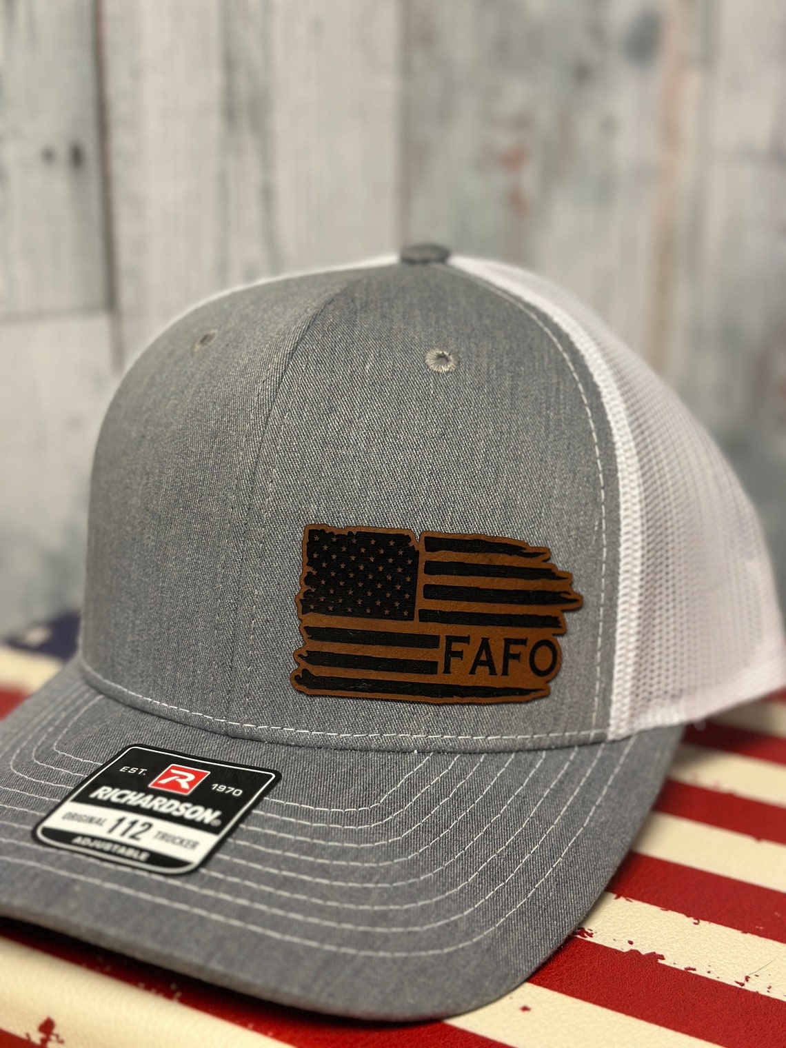 FAFO, American, Flag Hat, Richardson 112 Hat - Etsy