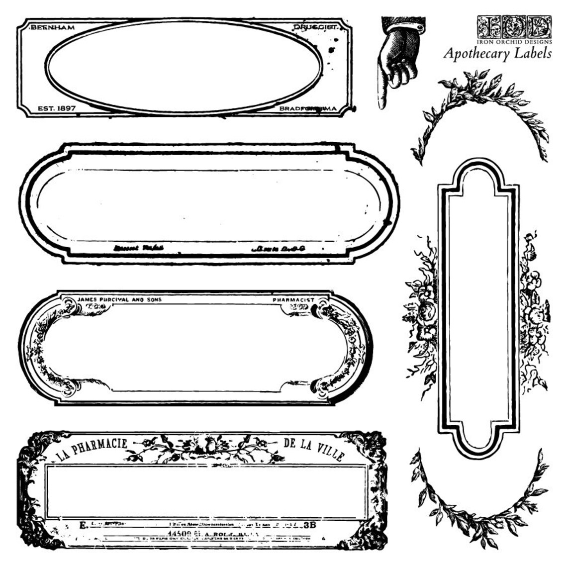 IOD Apothecary Labels Stamp Iron Orchid Designs - Etsy