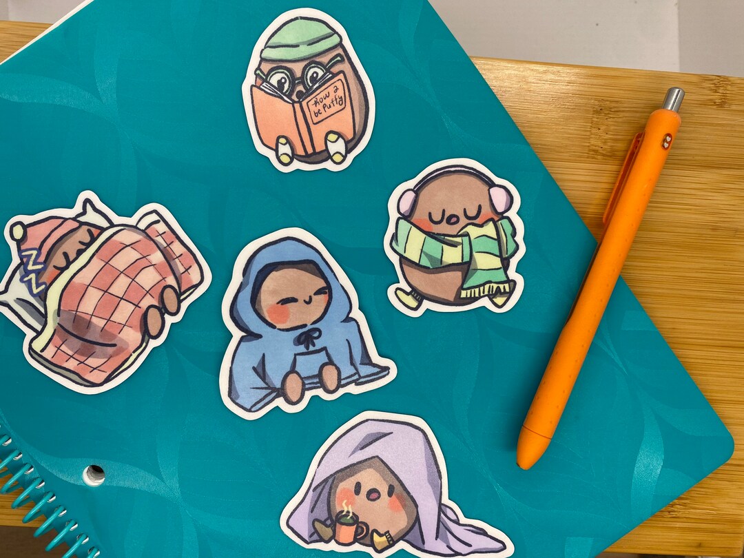 Potato Vinyl Sticker Comfycozy Potato Sticker Pack Cute Diecut Vinyl Sticker Kawaii Sticker