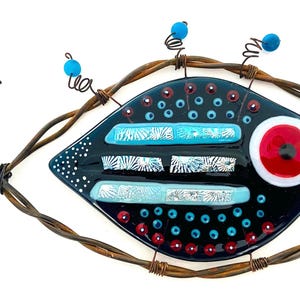 Fused Glass Wire Wrapped Fish - Etsy