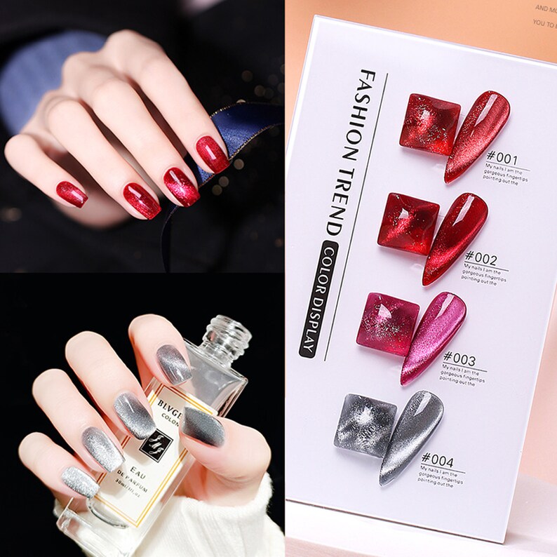 Ruby Gem Set GEL Nail Polish 8ml 4 Colors Soak off UV/LED | Etsy