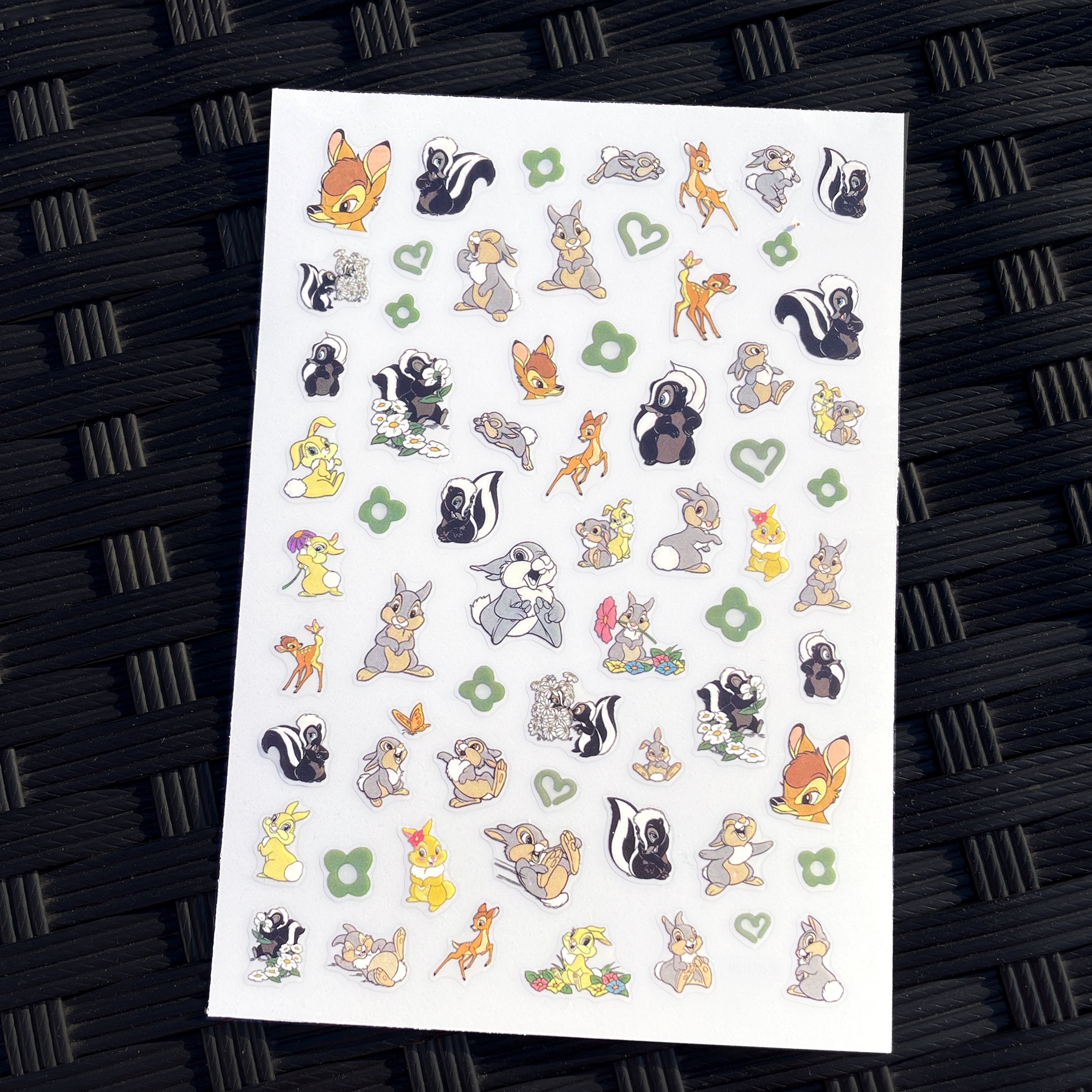 Bambi & Friends Nail Art Stickers Miss Bunny Flower Thumper | Etsy