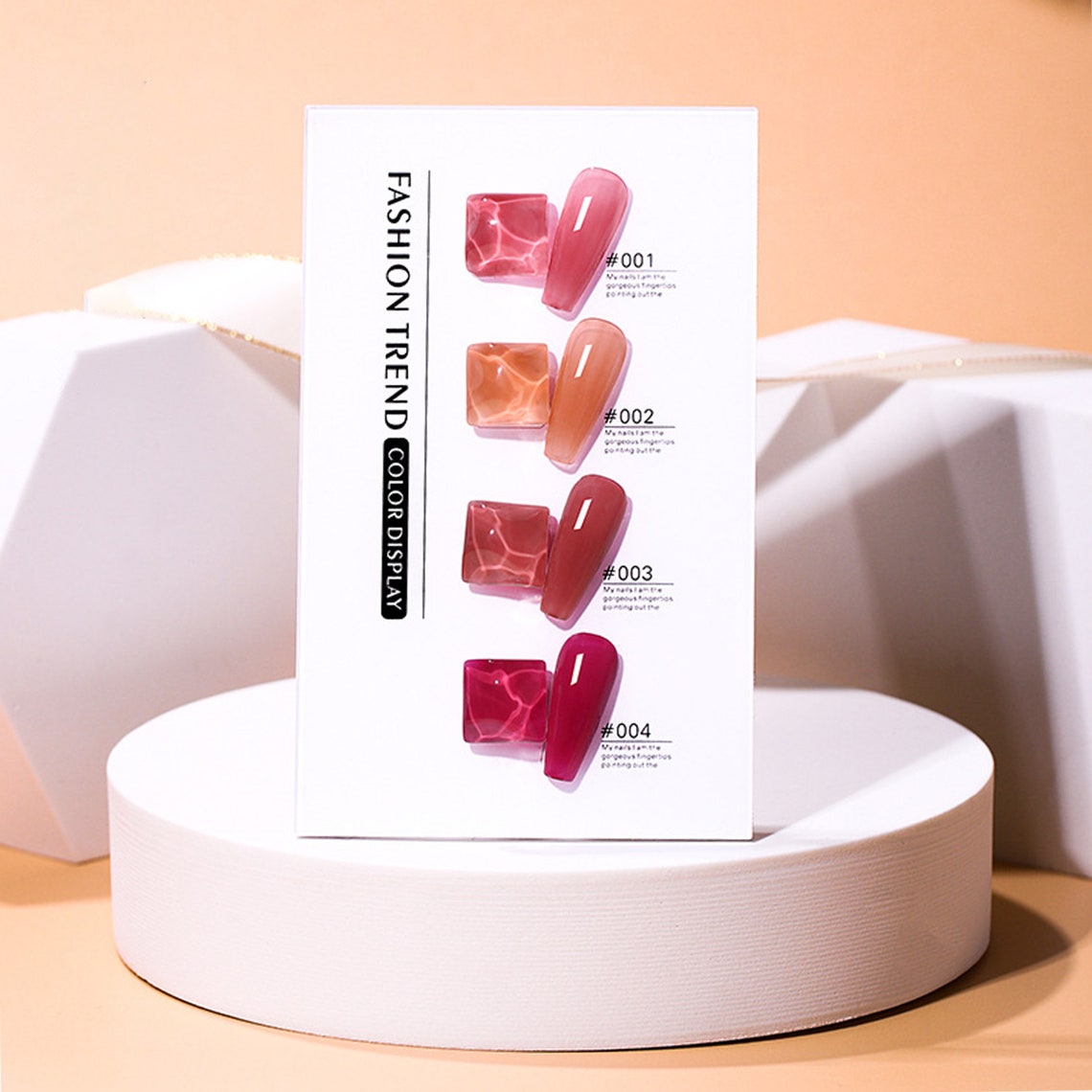 Rosy Peach Set GEL Nail Polish 8ml 4 Colors Soak off UV/LED - Etsy