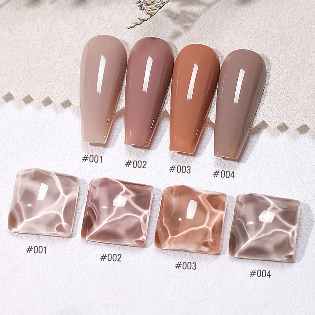 Milk Tea Set GEL Nail Polish 8ml 4 Colors | Soak off UV/LED Gel Polish ...