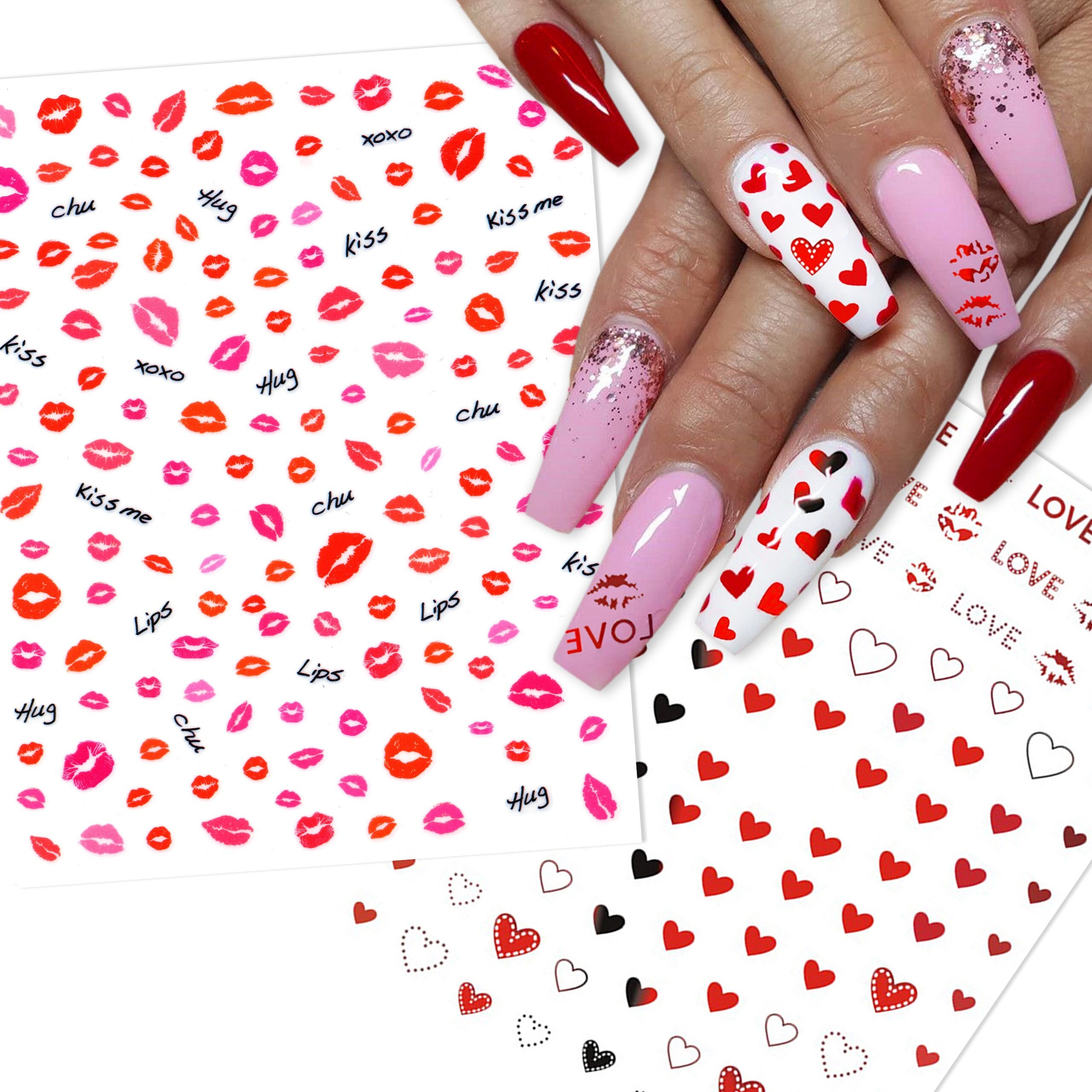 Kiss nail design stickers store
