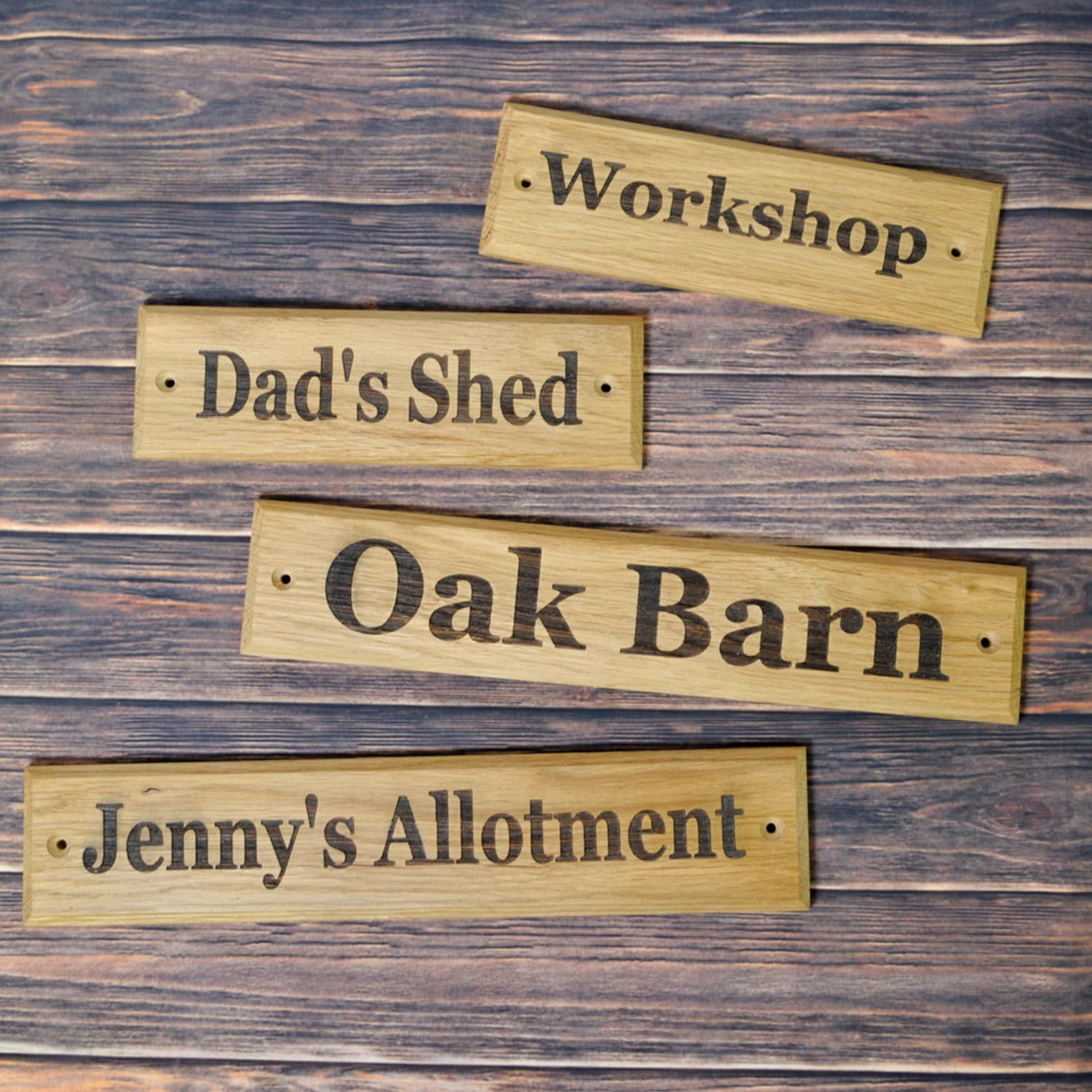 Personalised Oak Sign Custom Engraved - Etsy UK