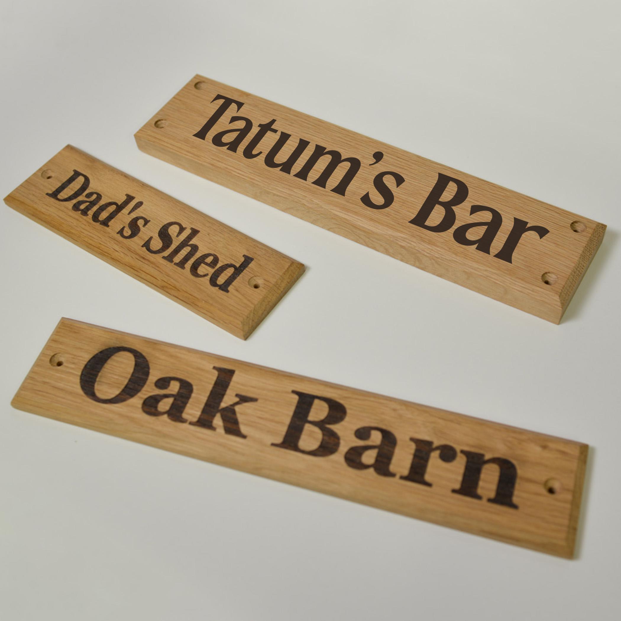 Personalised Oak Sign Custom Engraved - Etsy UK