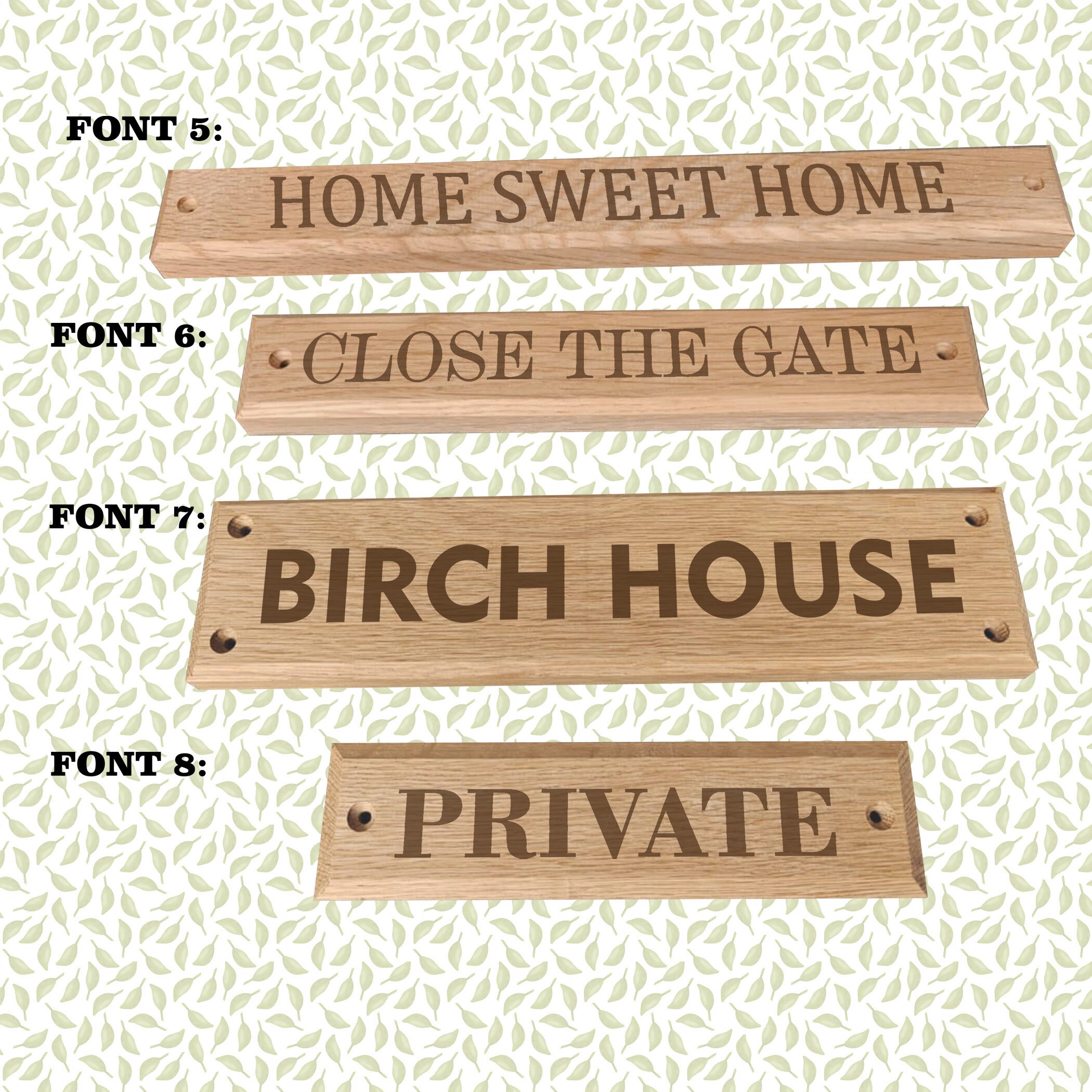 Personalised Oak Wood Sign Laser Custom Engraved - Etsy UK