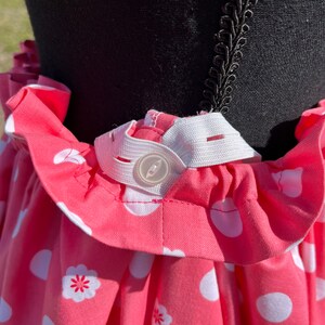 Pink and White Polka Dot Ribbon Skirt - Etsy