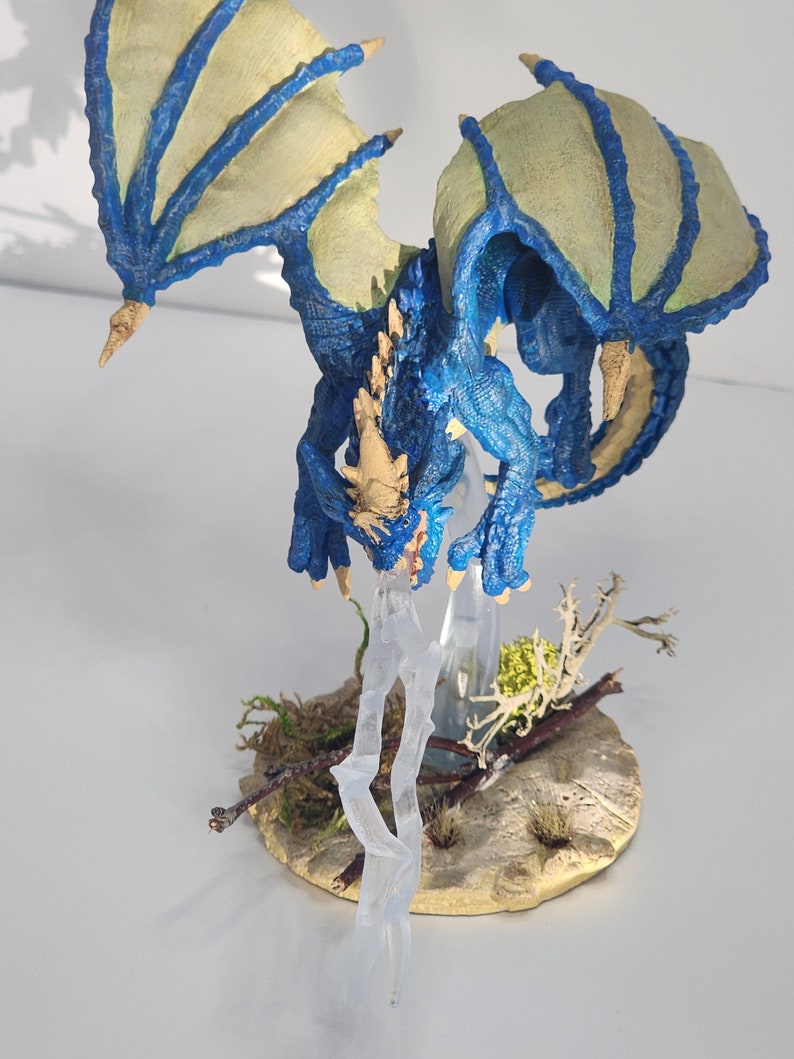 Hand Painted Young Blue Dragon D&D - Etsy