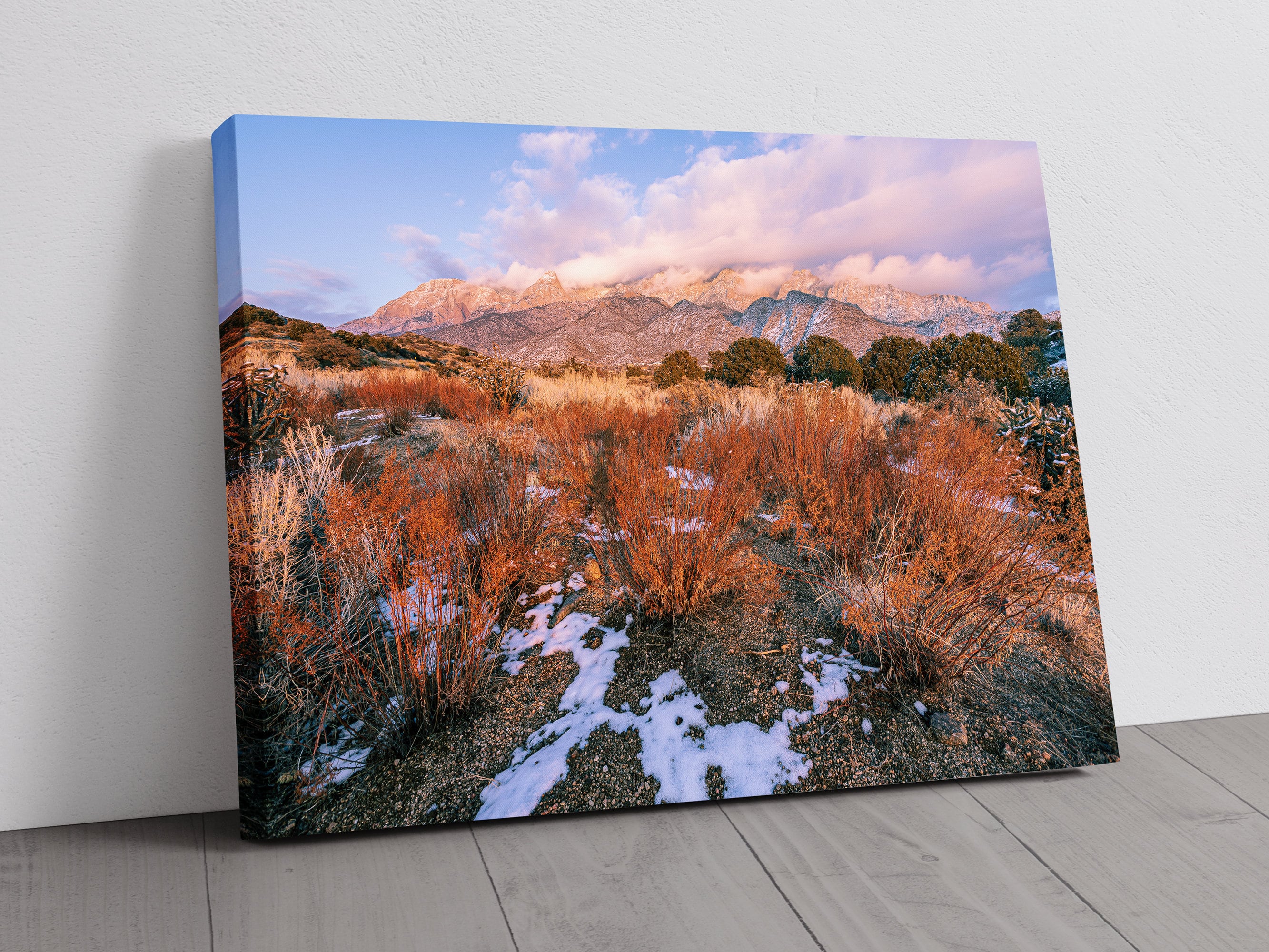 New Mexico Photography - Albuquerque Sandia Mountains Snow - Canvas ...