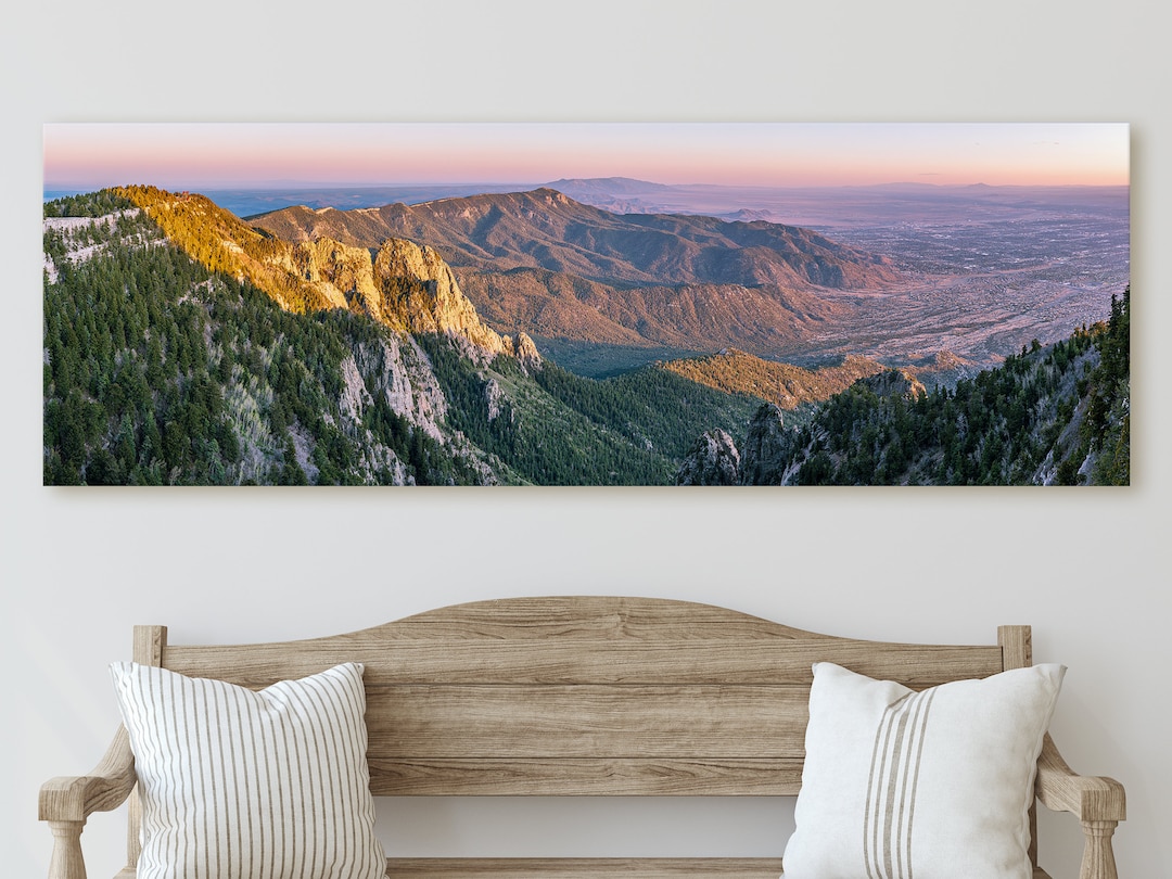 New Mexico Photography - Albuquerque Sandia Mountains Sunset - Panorama ...