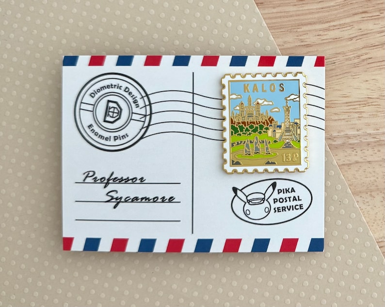 Pokemon Region Stamp Pins - SINNOH, UNOVA, KALOS - Etsy