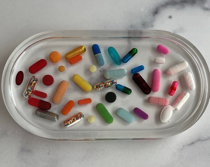 Rainbow Chill Pill Resin Tray - Etsy