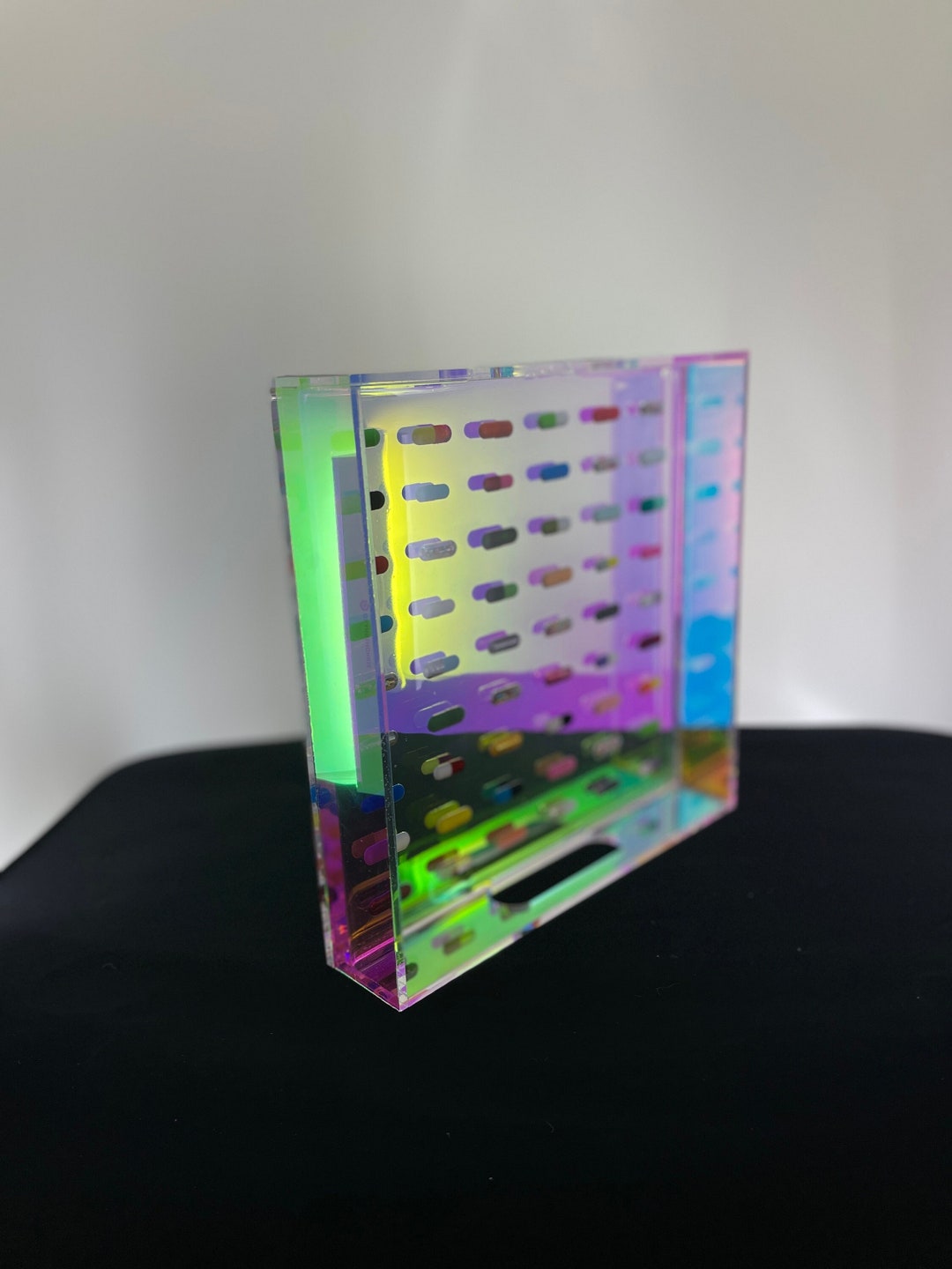 Iridescent Resin 10 X 10 Tray With Handles - Etsy