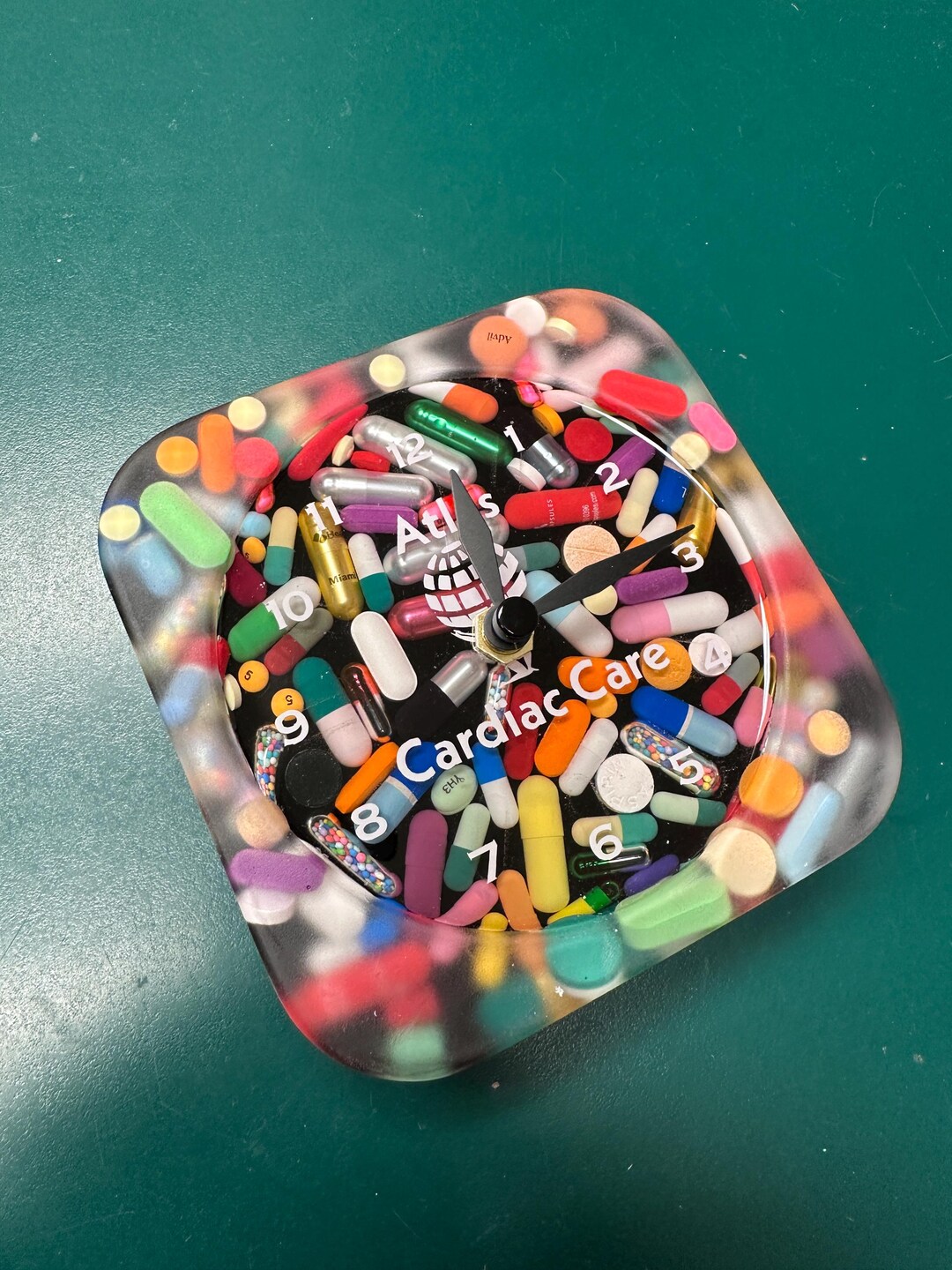 Clear Chill Pill Desk Clock - Custom - Etsy