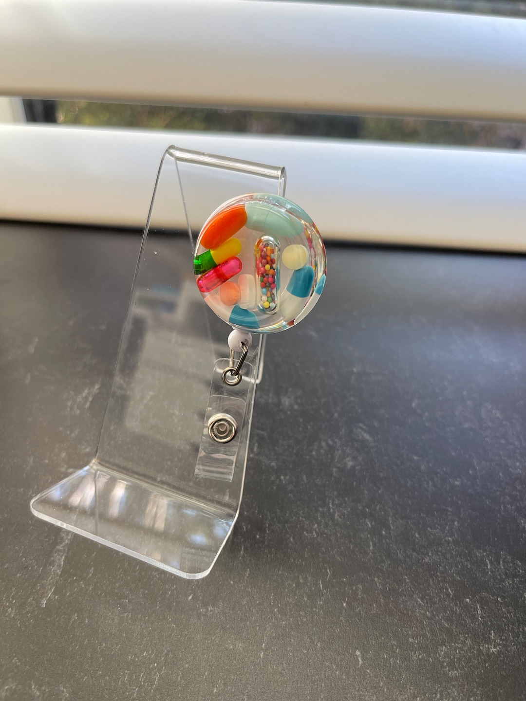 Colorful Chill Pill Badge Reel - Etsy