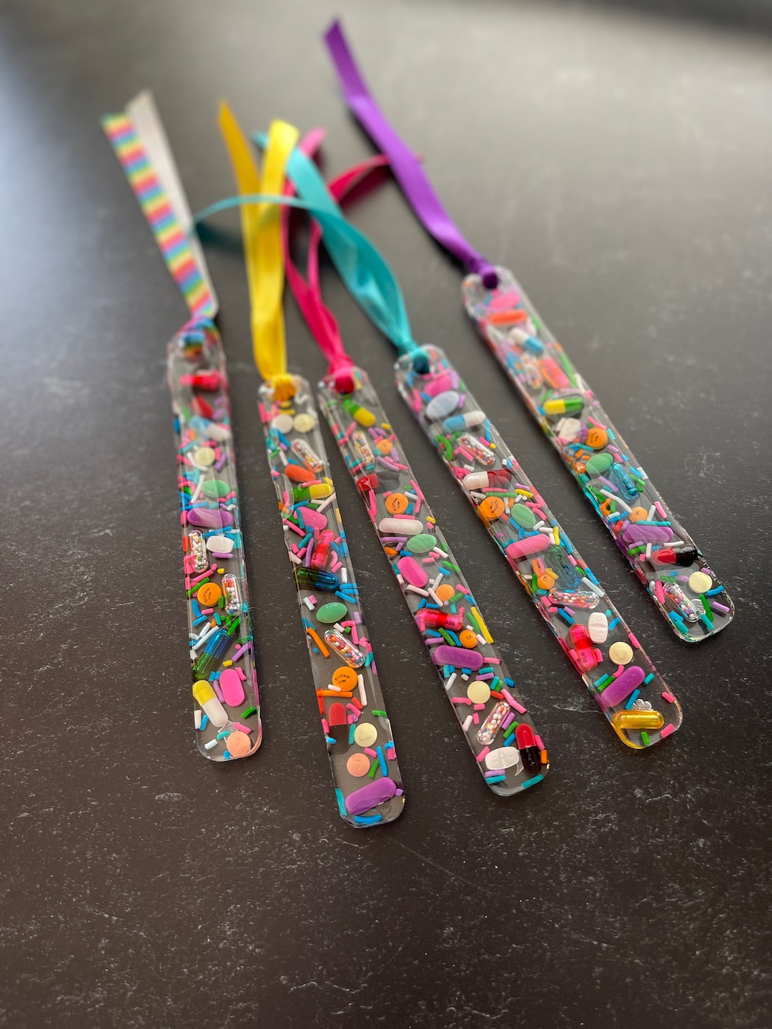 Chill Pill Bookmark With Sprinkles - Etsy