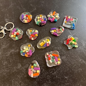 Small Shape Chill Pill Keychain - Etsy