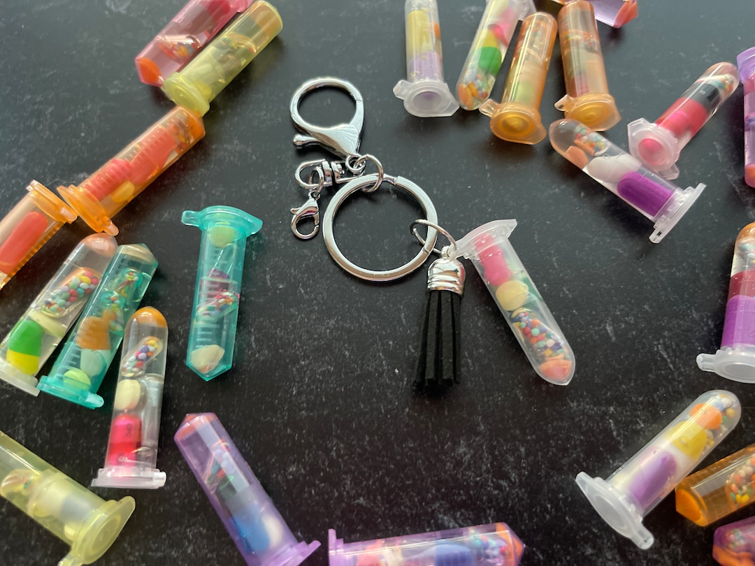 Colorful Vial Chill Pill Keychain (single) - Etsy