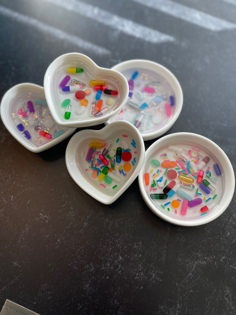 White Chill Pill Ring Dish - Pastel - Etsy