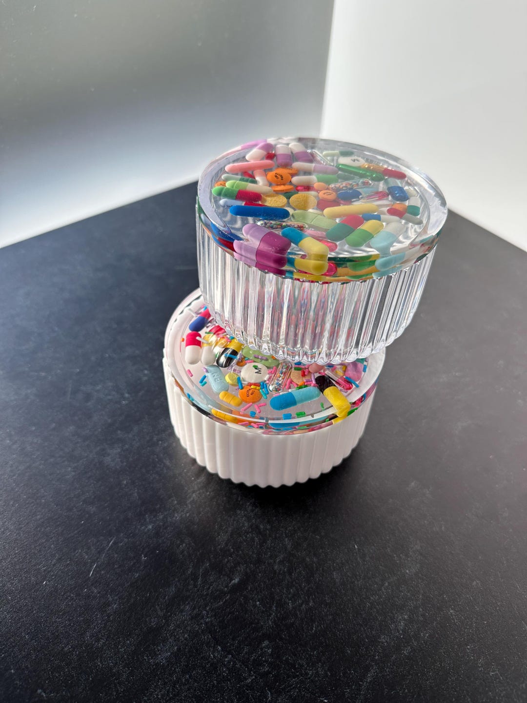 Small Fluted Chill Pill Candy Dish With Lid (single) - Etsy