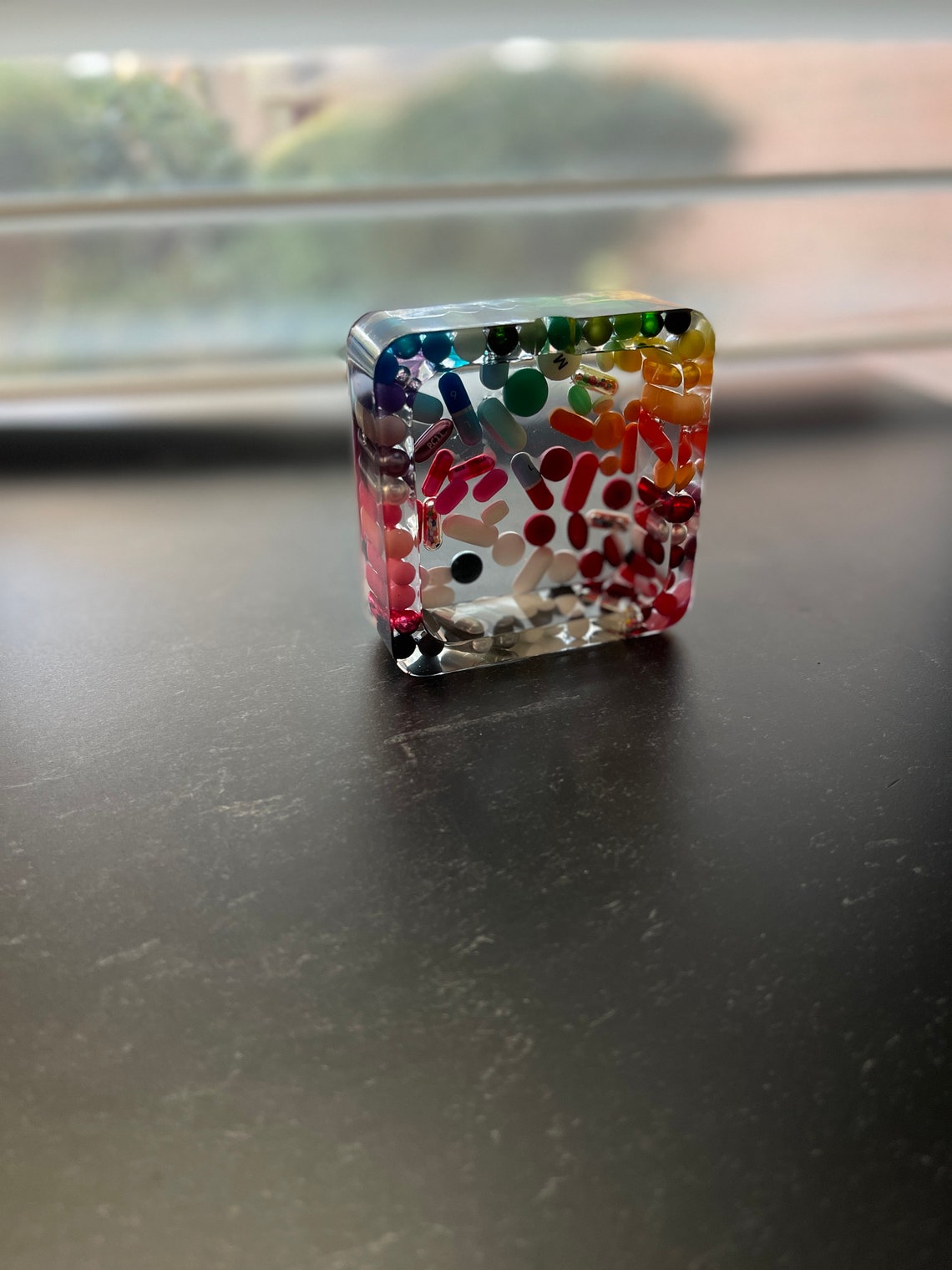 Clear Upright Rainbow Chill Pill Ashtray - Square - Etsy