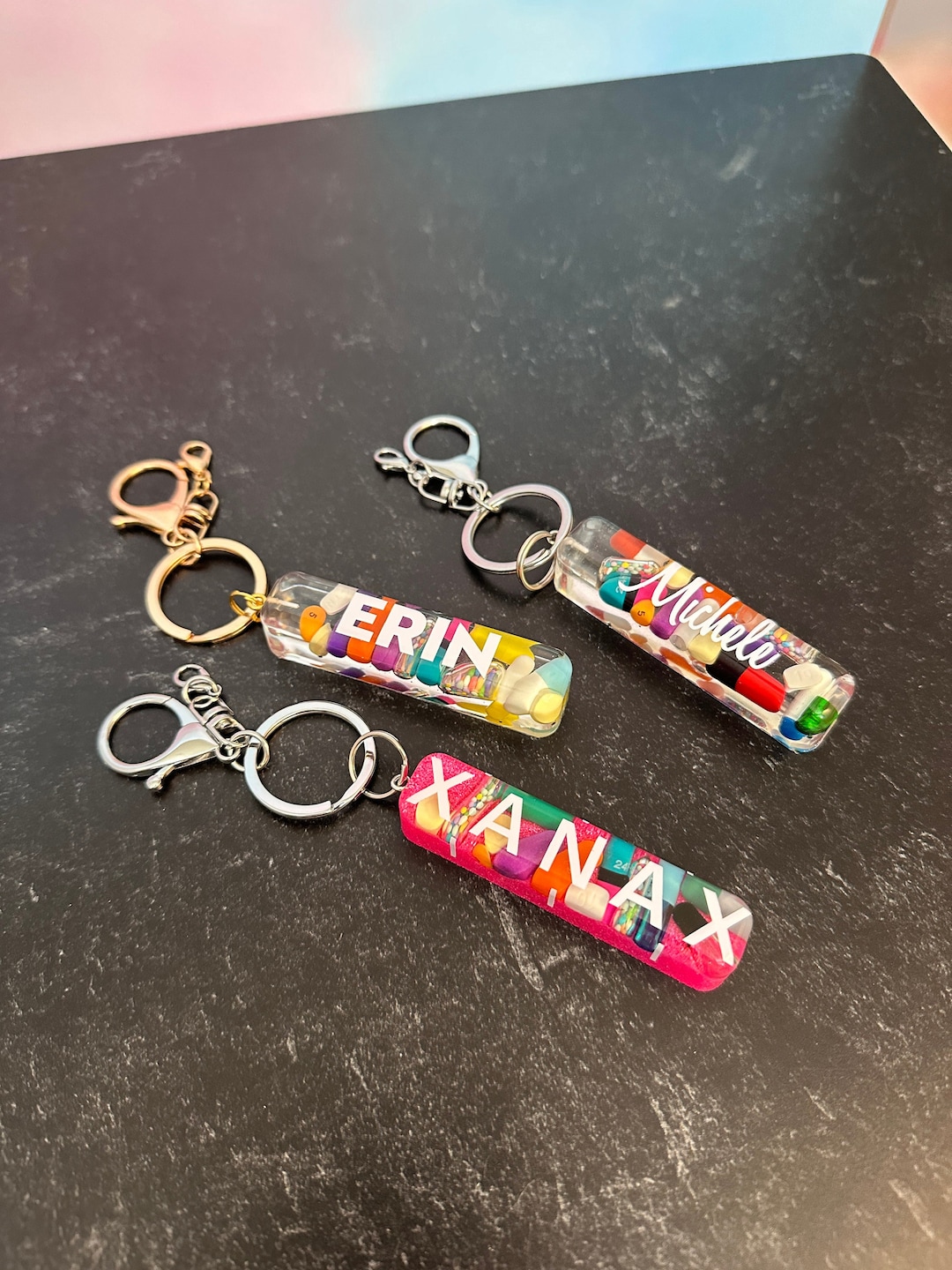 Customizable Mini Chill Pill Keychain - Etsy