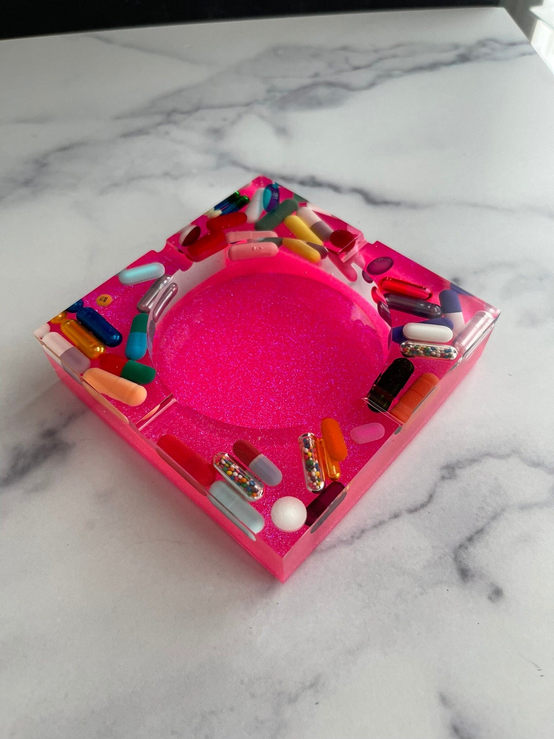 Large Hot Pink Chill Pill Ashtray - Etsy
