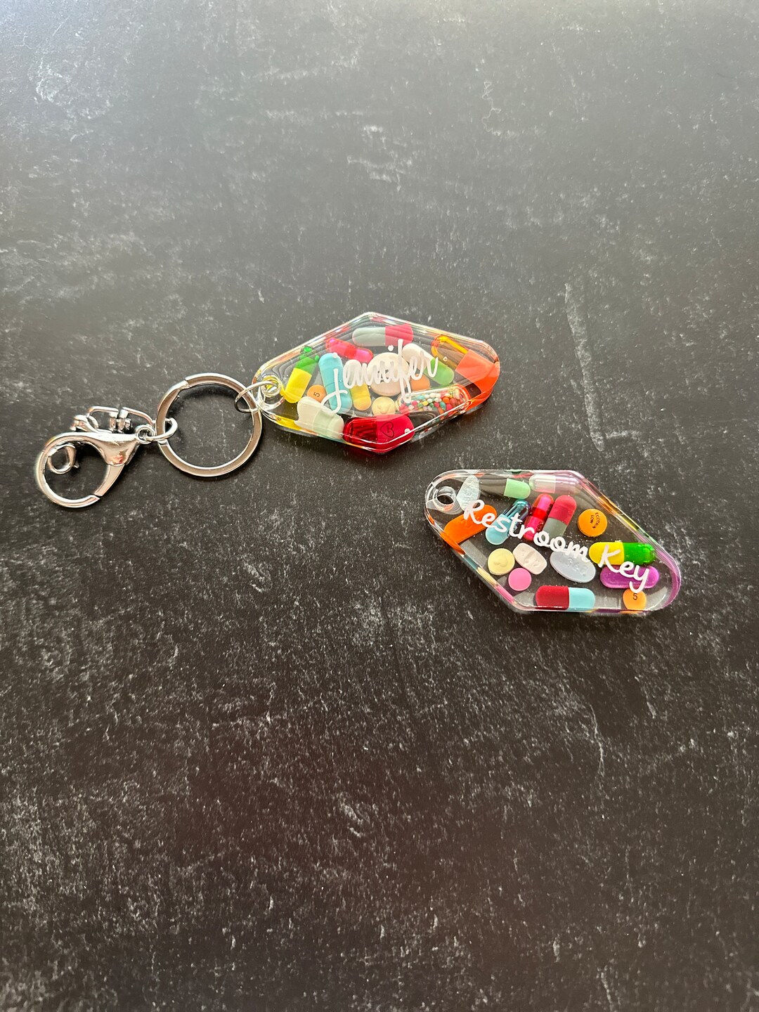 Personalized Chill Pill Keychain - Etsy