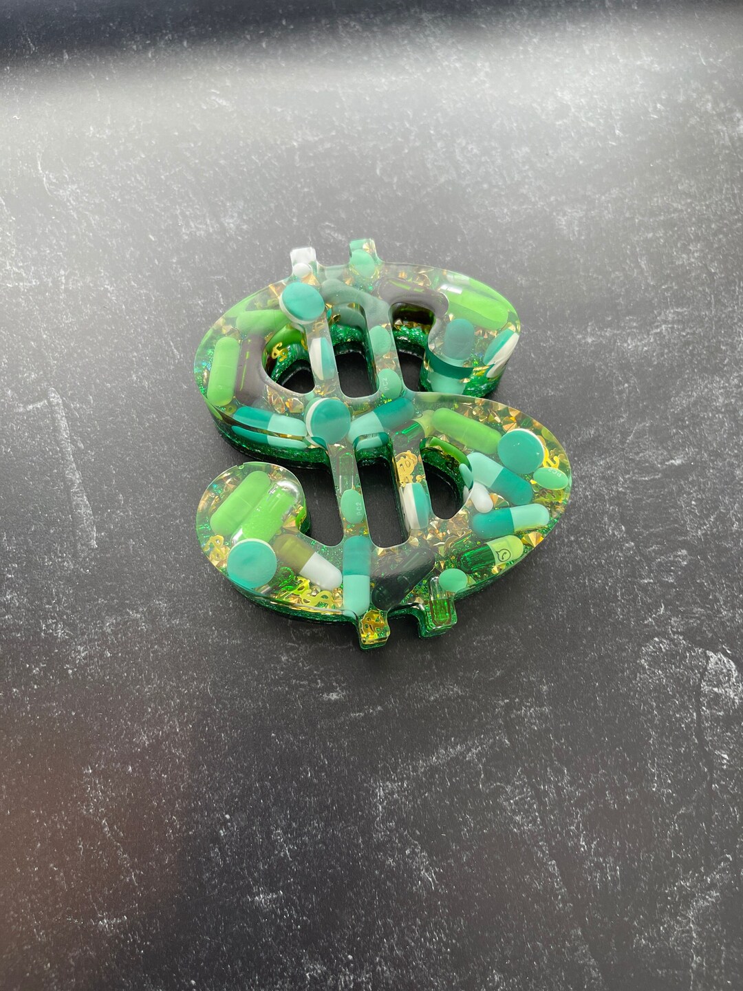 4.5" Standing Chill Pill Green Money Sign - Etsy
