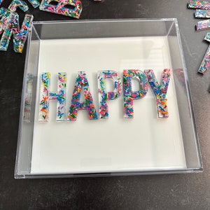 Customized Sprinkle Resin Art - Etsy