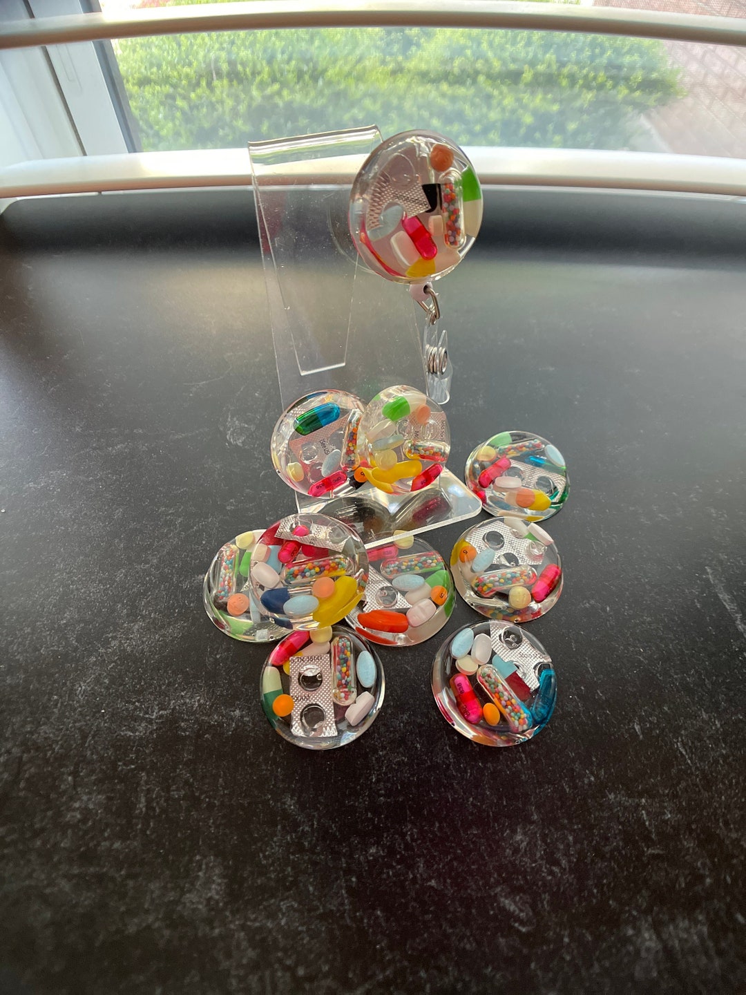 Deluxe Colorful Chill Pill Badge Reel - Etsy