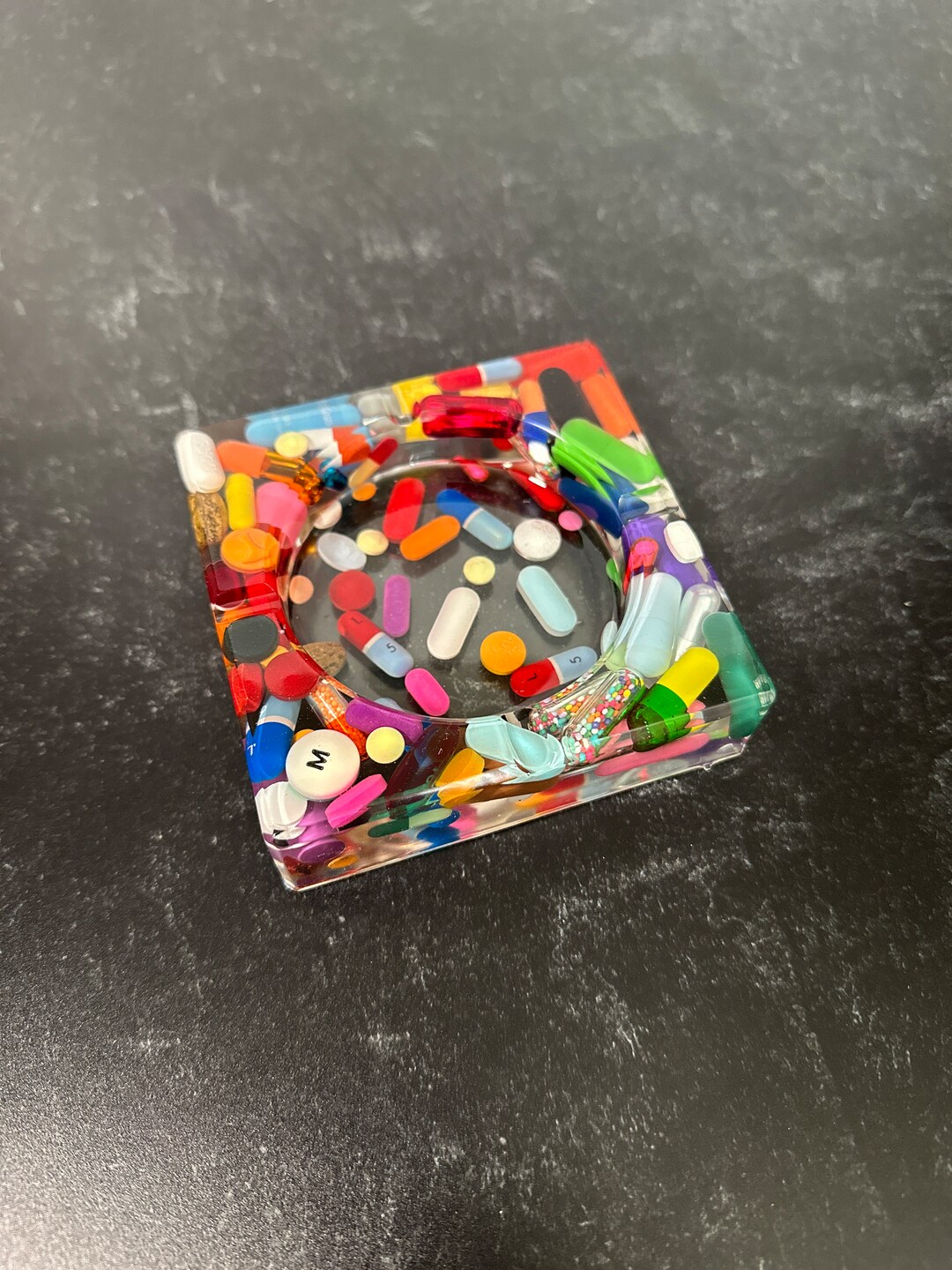 Small Chill Pill Square With Round Ashtray (single) - Etsy