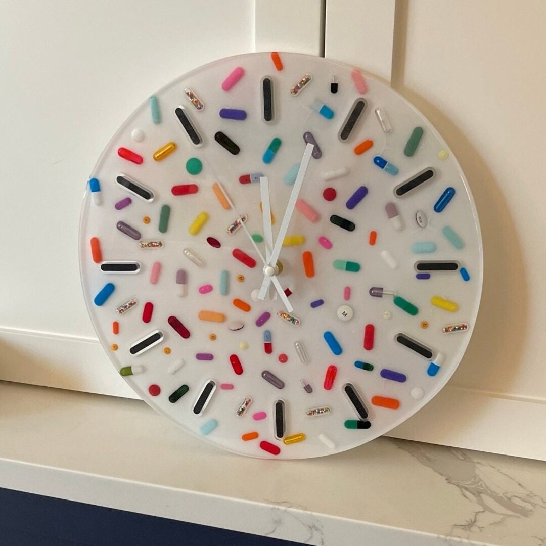 Large Chill Pill Wall Clock Without Sprinkles - Etsy