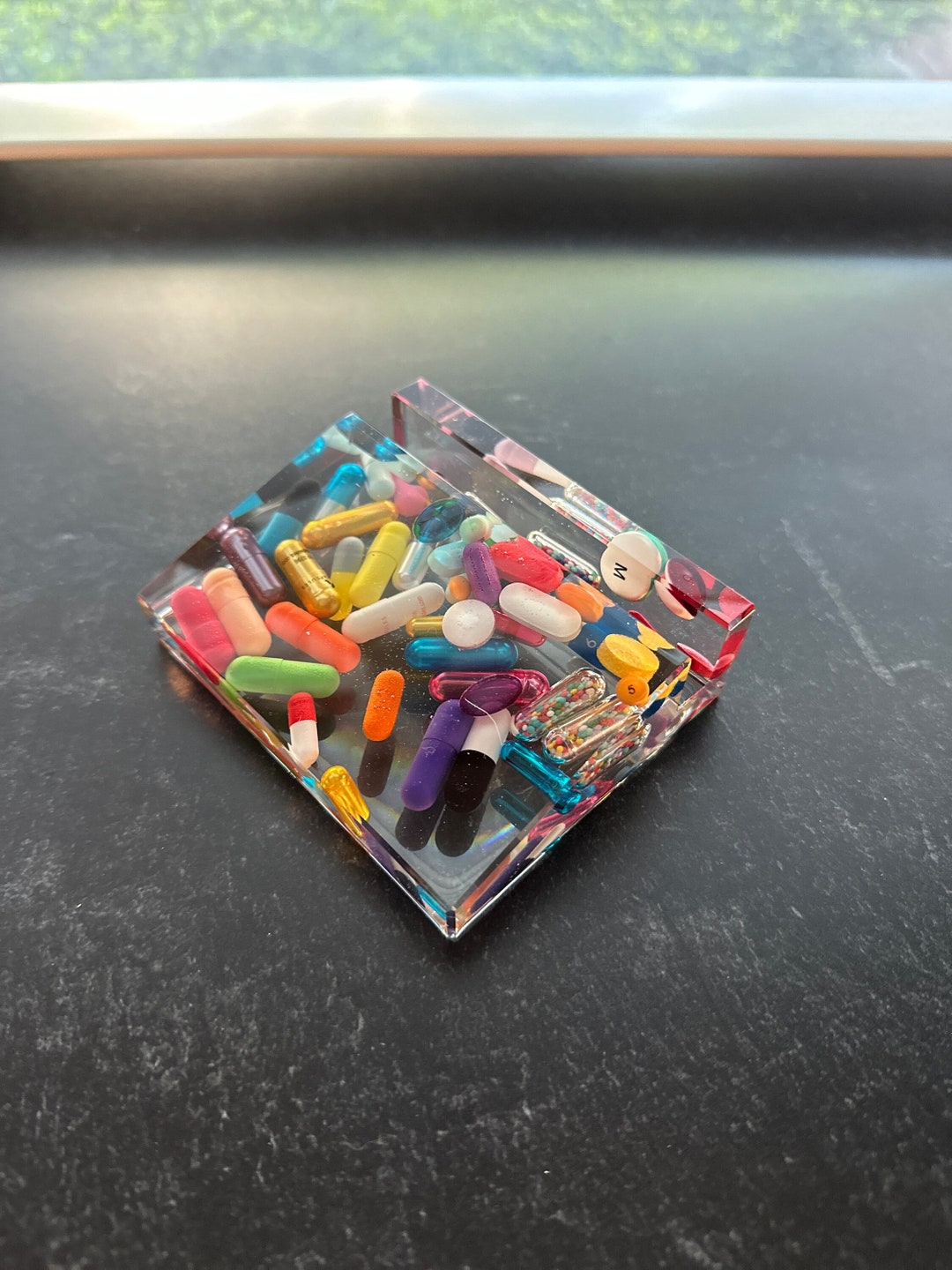 Clear Chill Pill Business Card Holder - Etsy