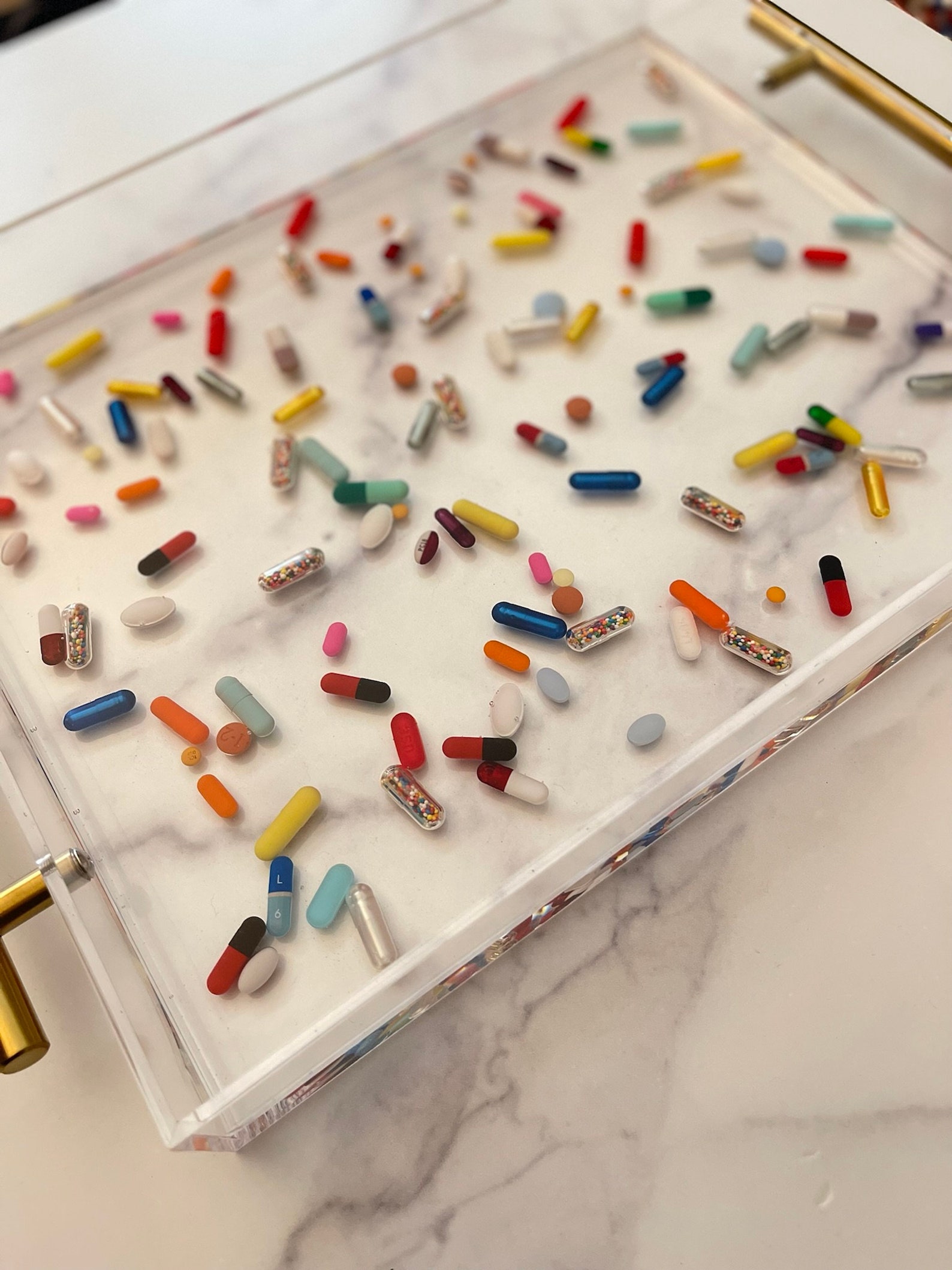 Chill Pill 11x14 Tray With Gold Handles - Etsy