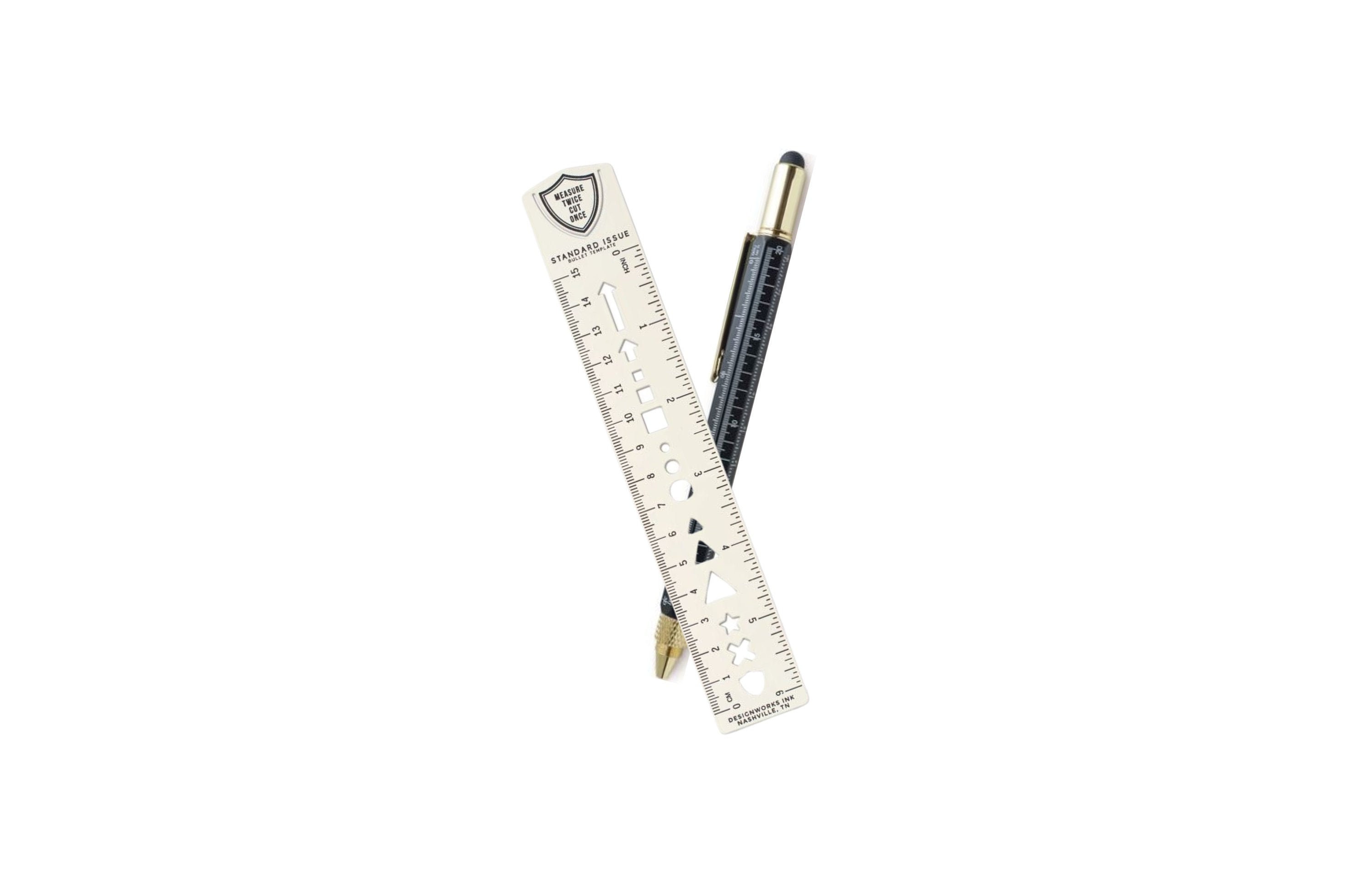Standard Issue Set - Black Multi-Tool Pen and Bullet Journal Ruler