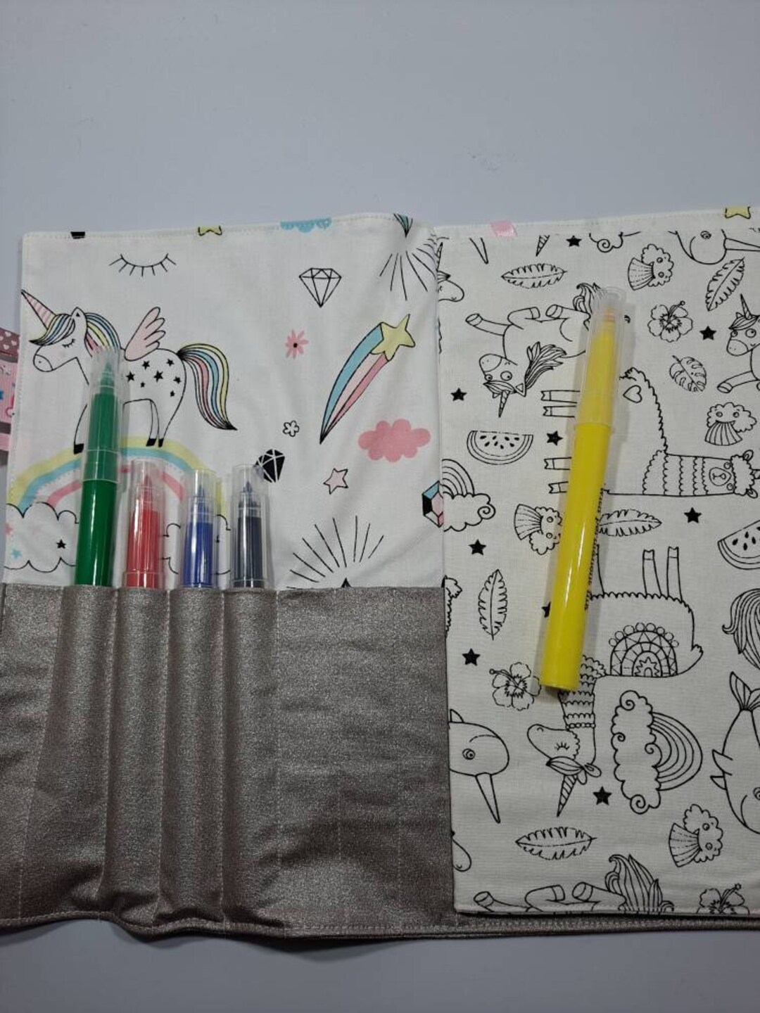 Fabric Coloring Book, Washable and Reusable - Etsy